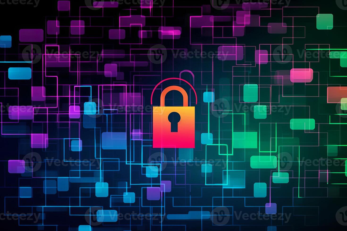 Modern Tech Encrypted Data Theme Background generative AI 28370997 ...