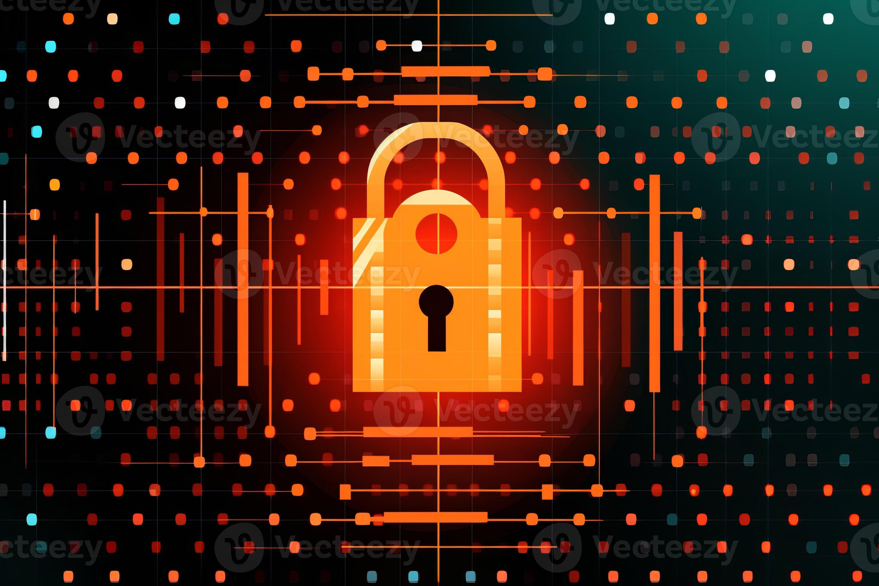 Modern Tech Encrypted Data Theme Background generative AI 28371061 ...