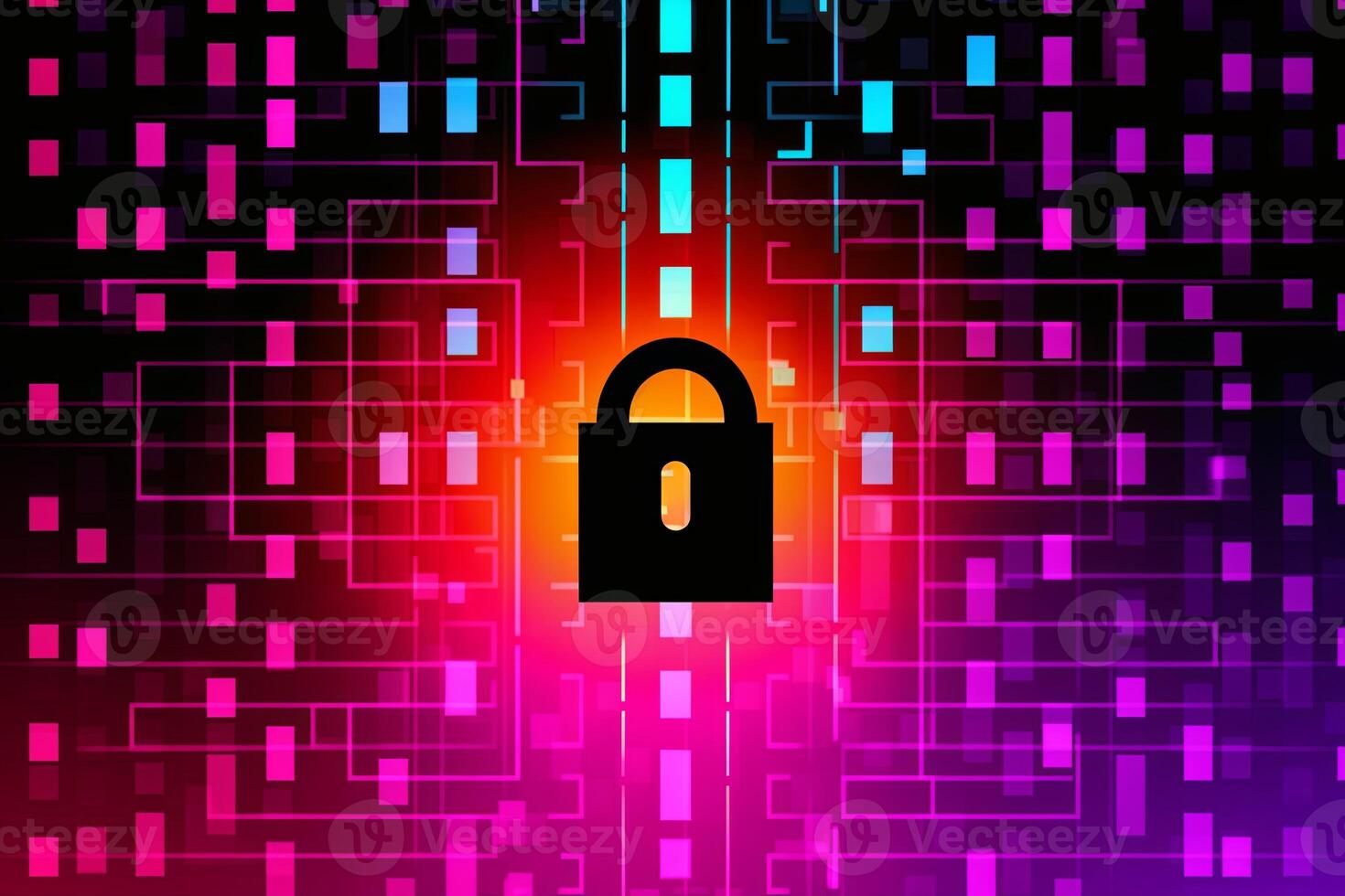 Modern Tech Encrypted Data Theme Background Generative Ai 28371077