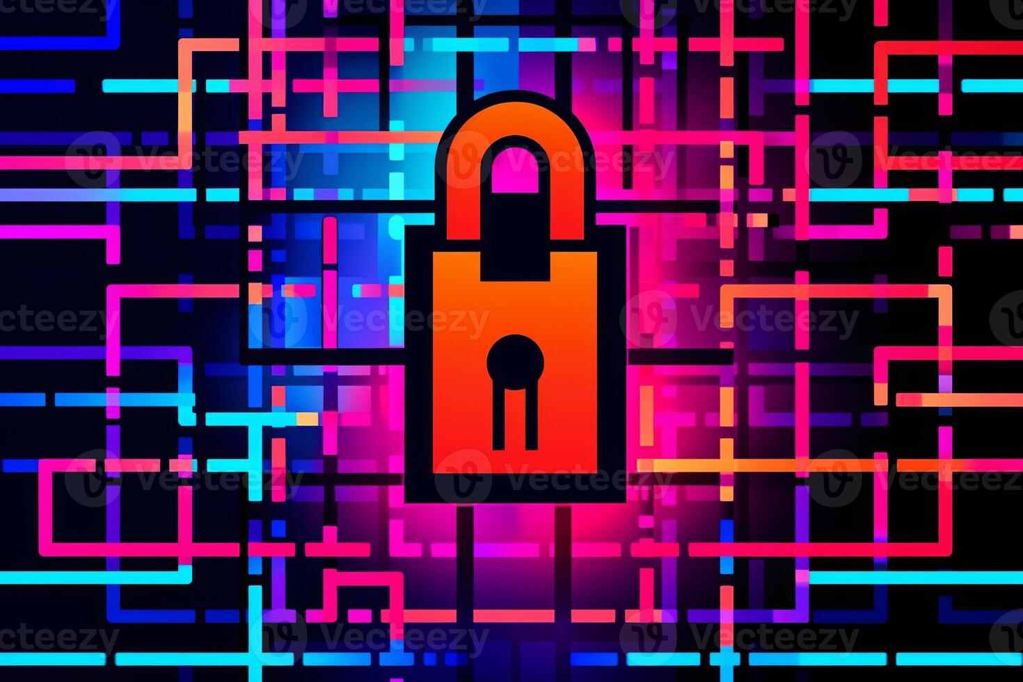 Modern Tech Encrypted Data Theme Background generative AI 28371221 ...