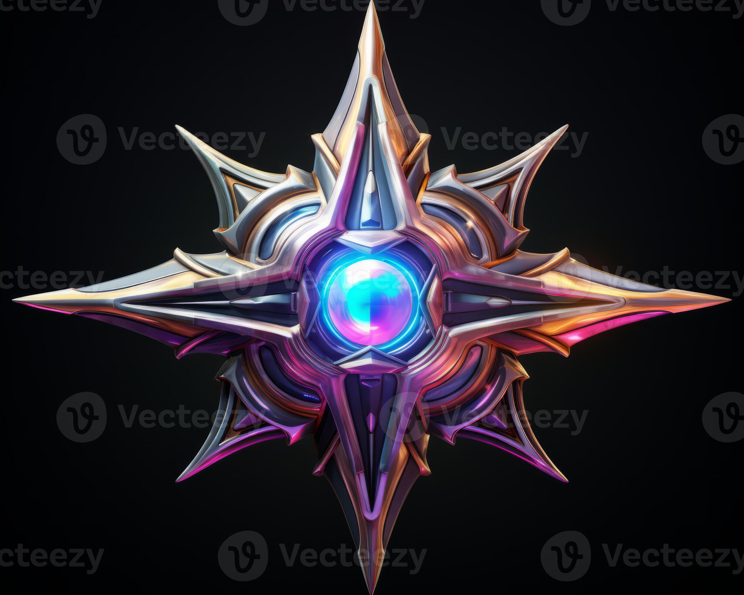 an image of a star with a glowing orb in the center generative ai ...