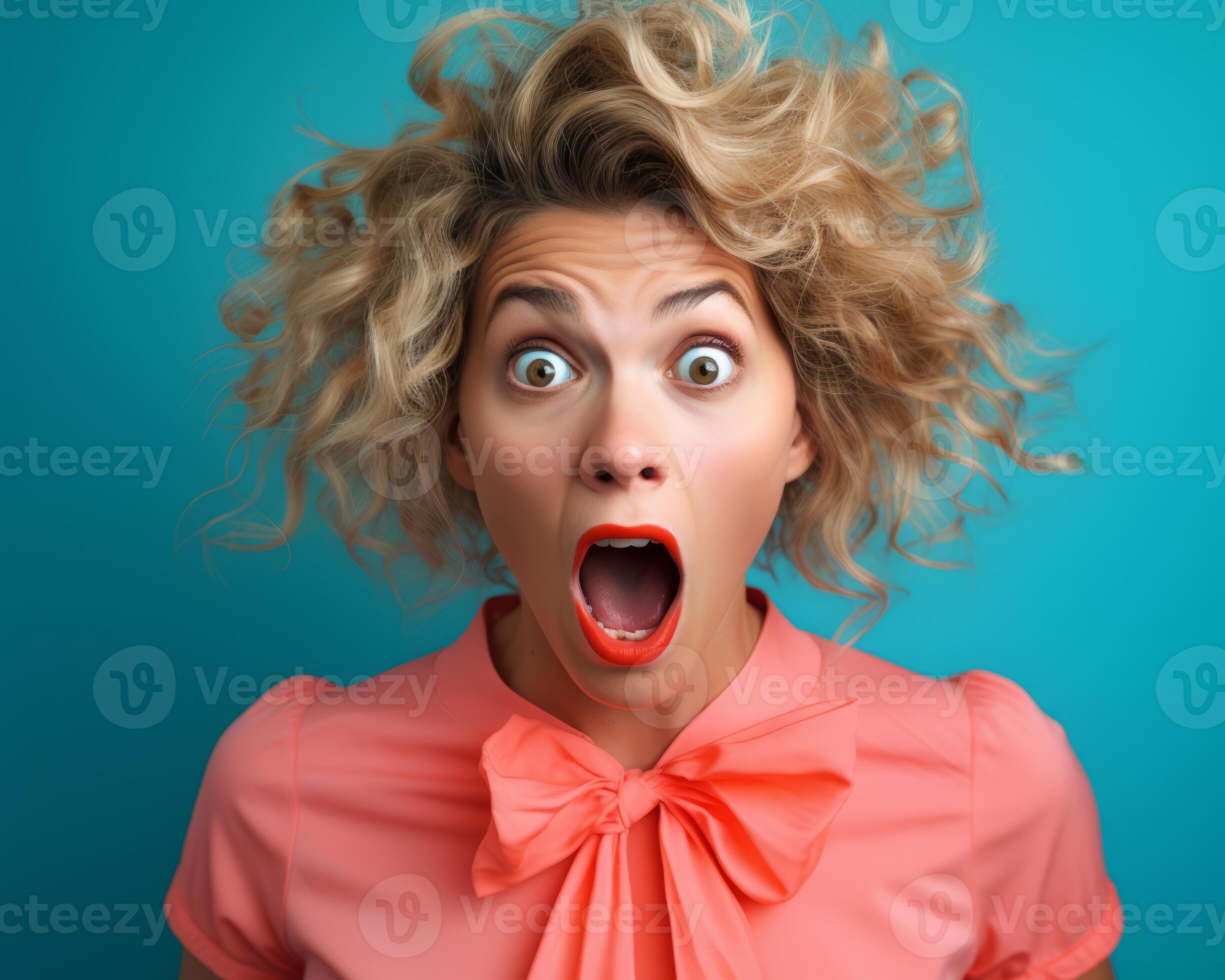 an image of a woman with her mouth wide open generative ai 28386375 ...