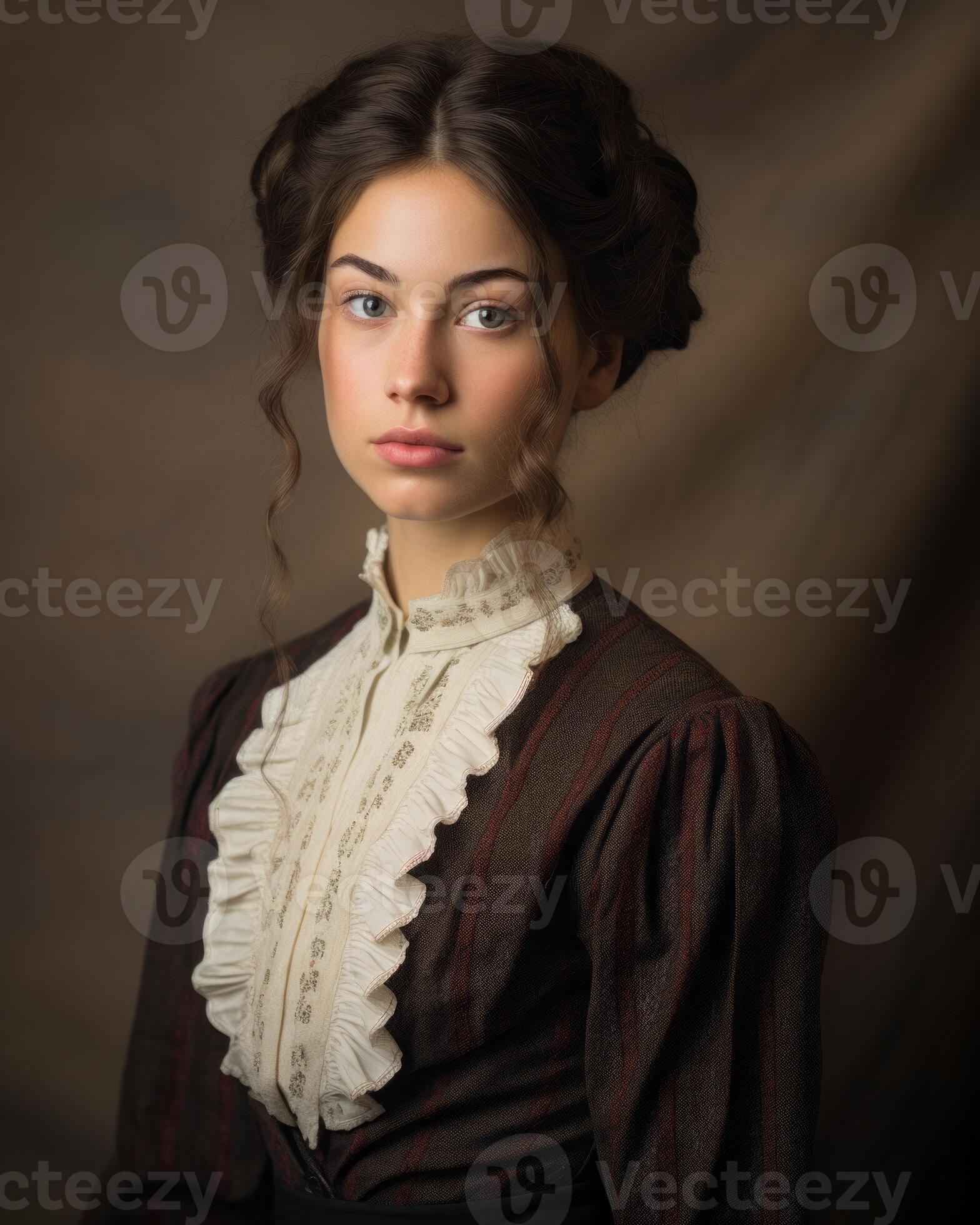 portrait of a young victorian woman generative ai 28388702 Stock Photo at Vecteezy