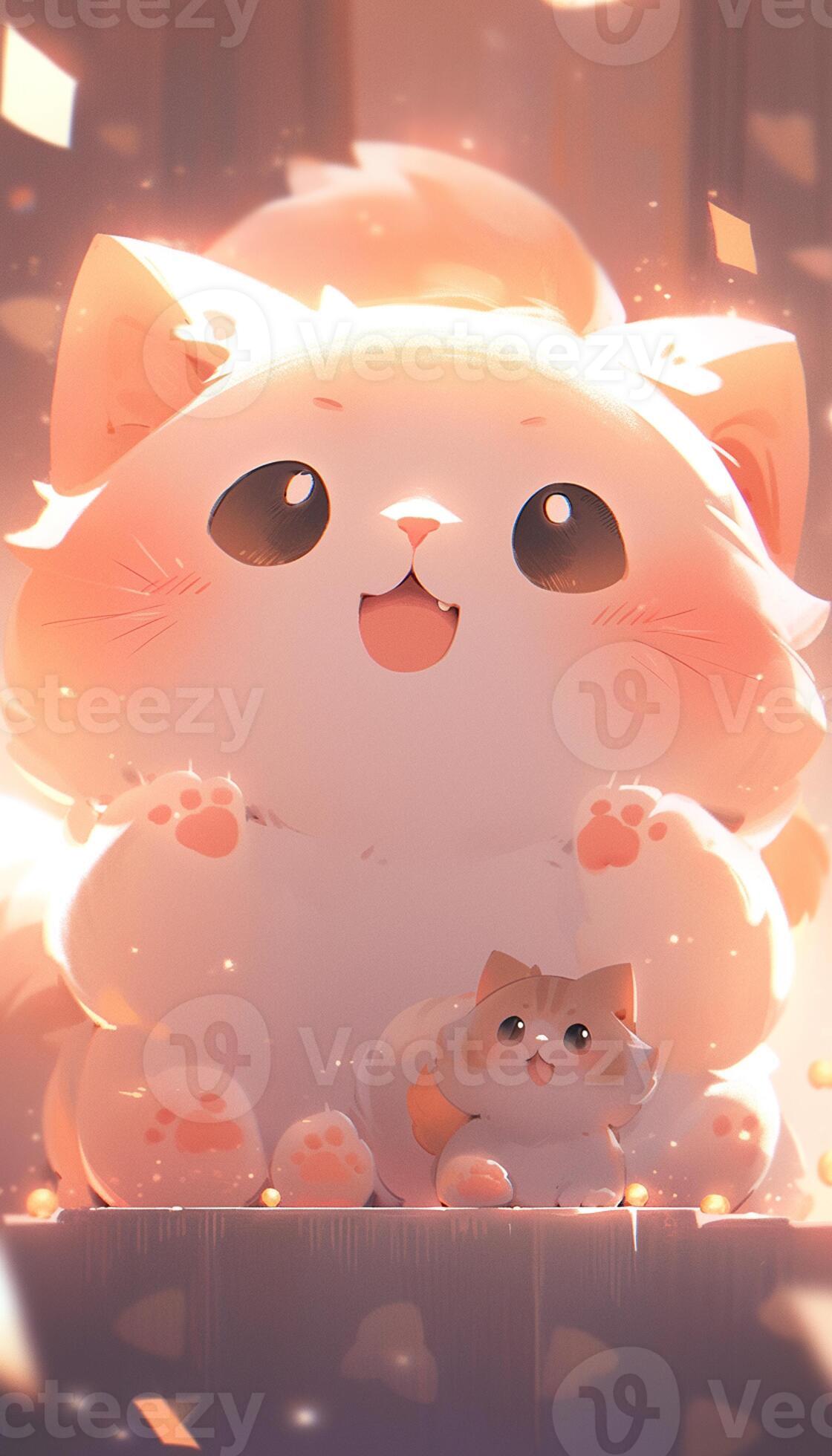 Cute Anime Cats Wallpaper
