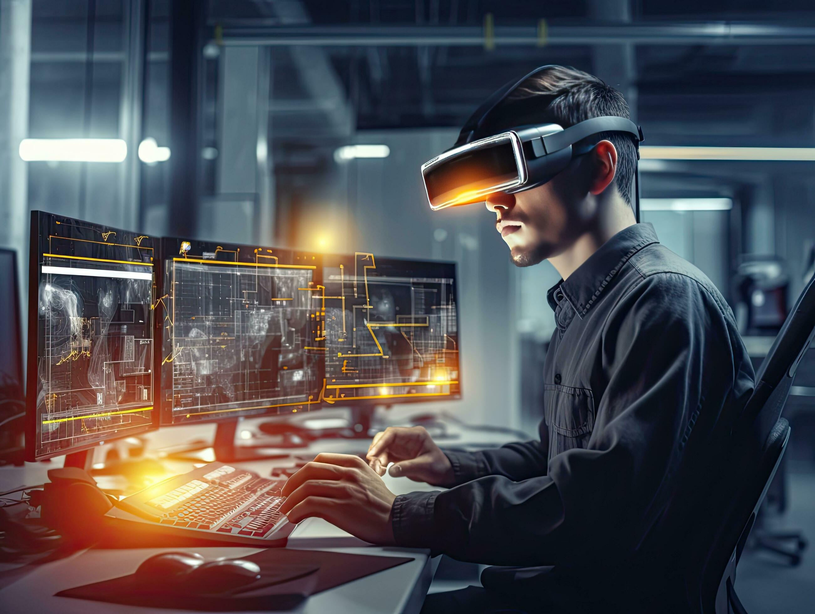 A Man engineer In A Factory With A Lot Of Machinery Factory ...