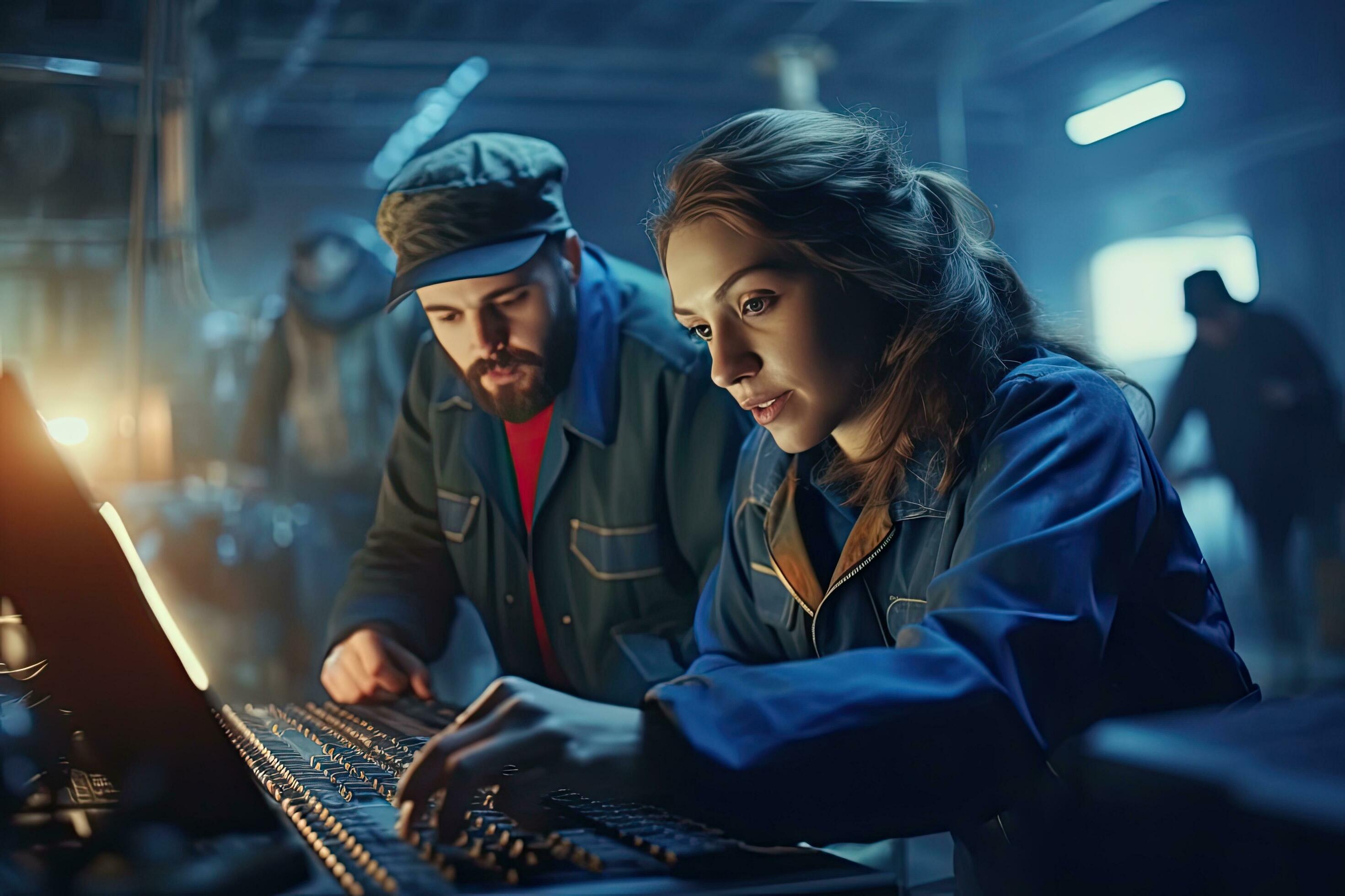 A new generation of engineers in a metal sheet factory , Generative AI ...