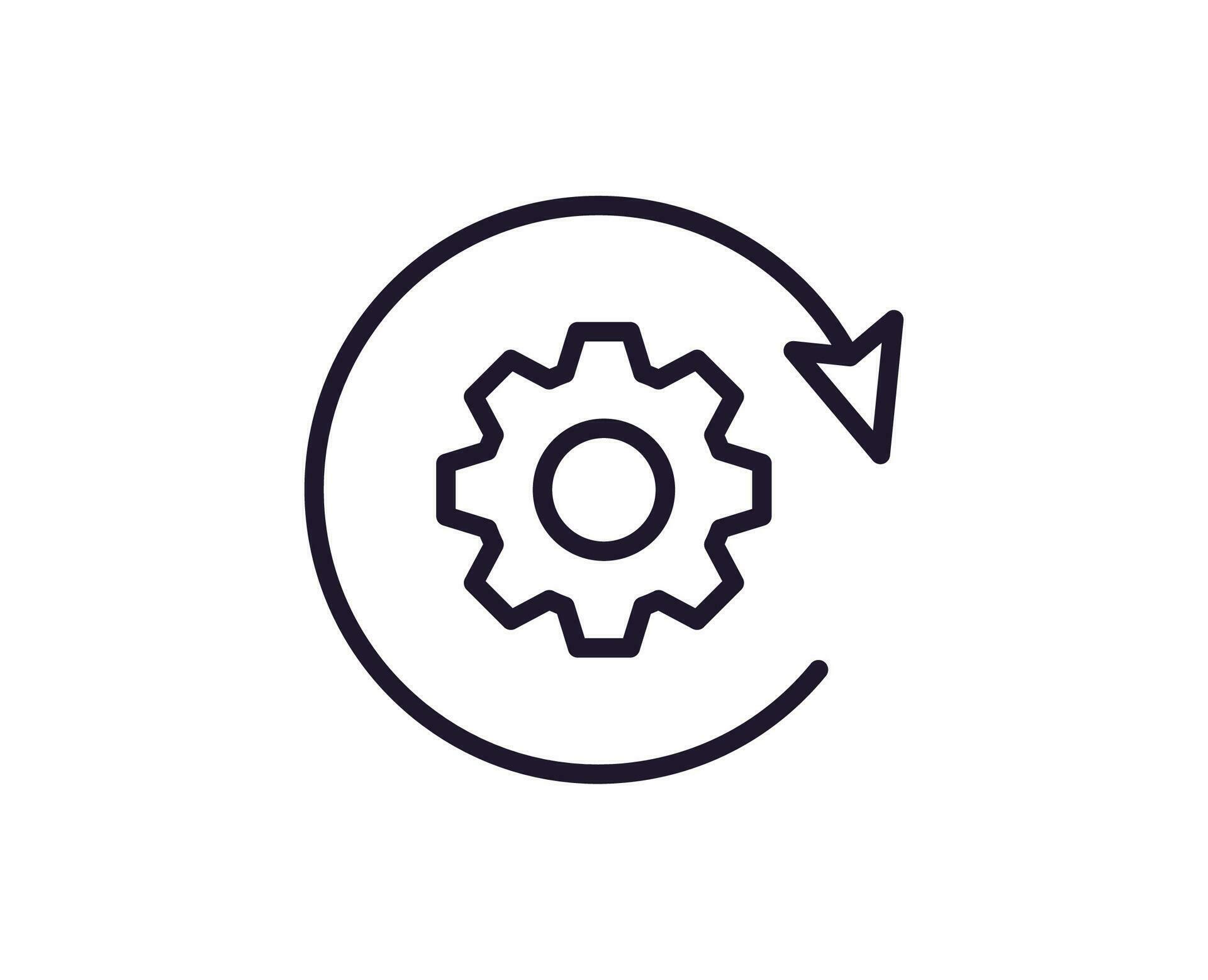 Setting line icon on white background 28532722 Vector Art at Vecteezy