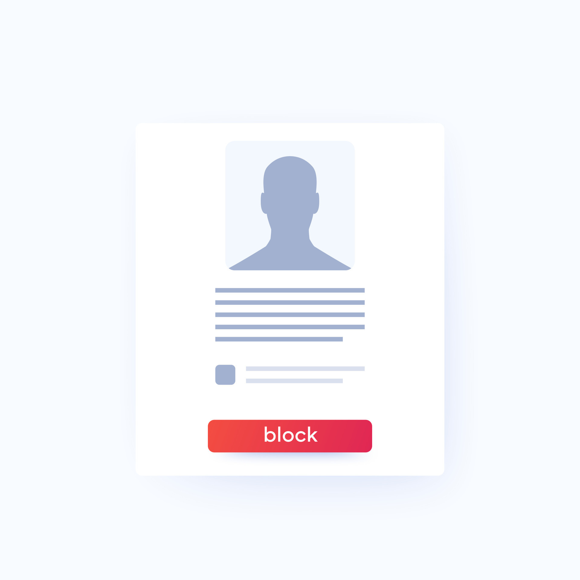 block user form with button, vector ui design 28533134 Vector Art at ...