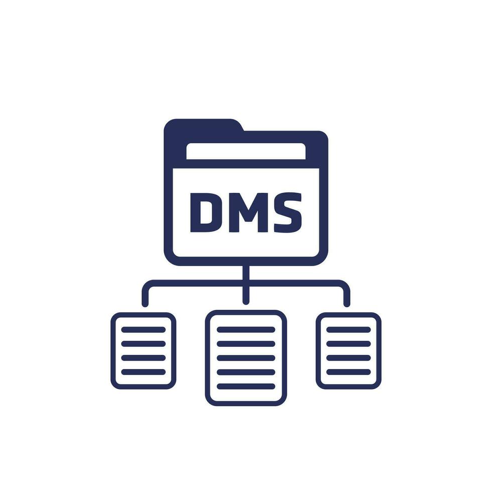 Dms Document Management System Icon On White 28533138 Vector Art At Vecteezy