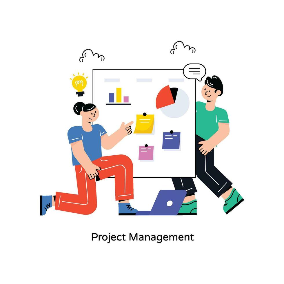 Project Management Flat Style Design Vector illustration. Stock ...