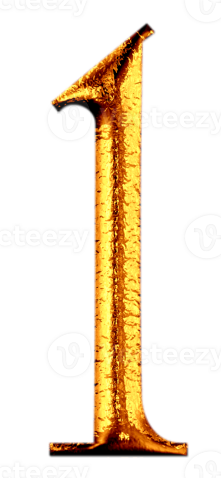 Golden number 1 28536149 PNG