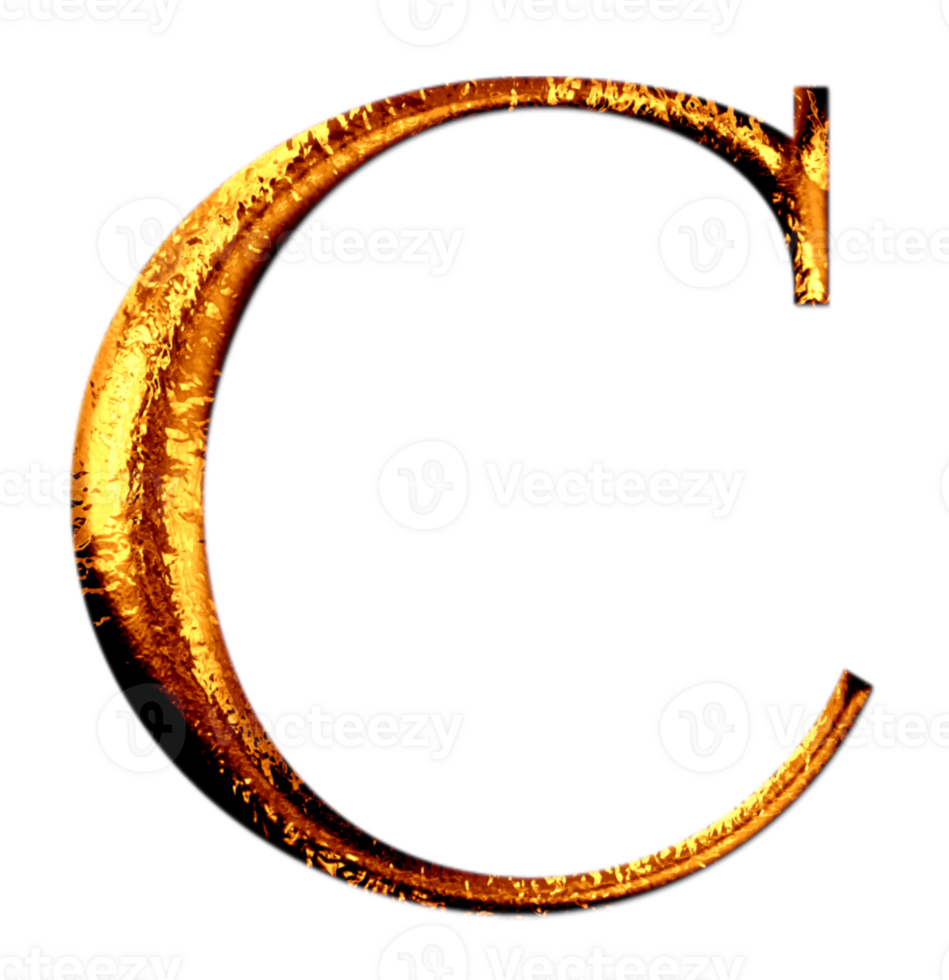 dorado letra C 28536191 PNG