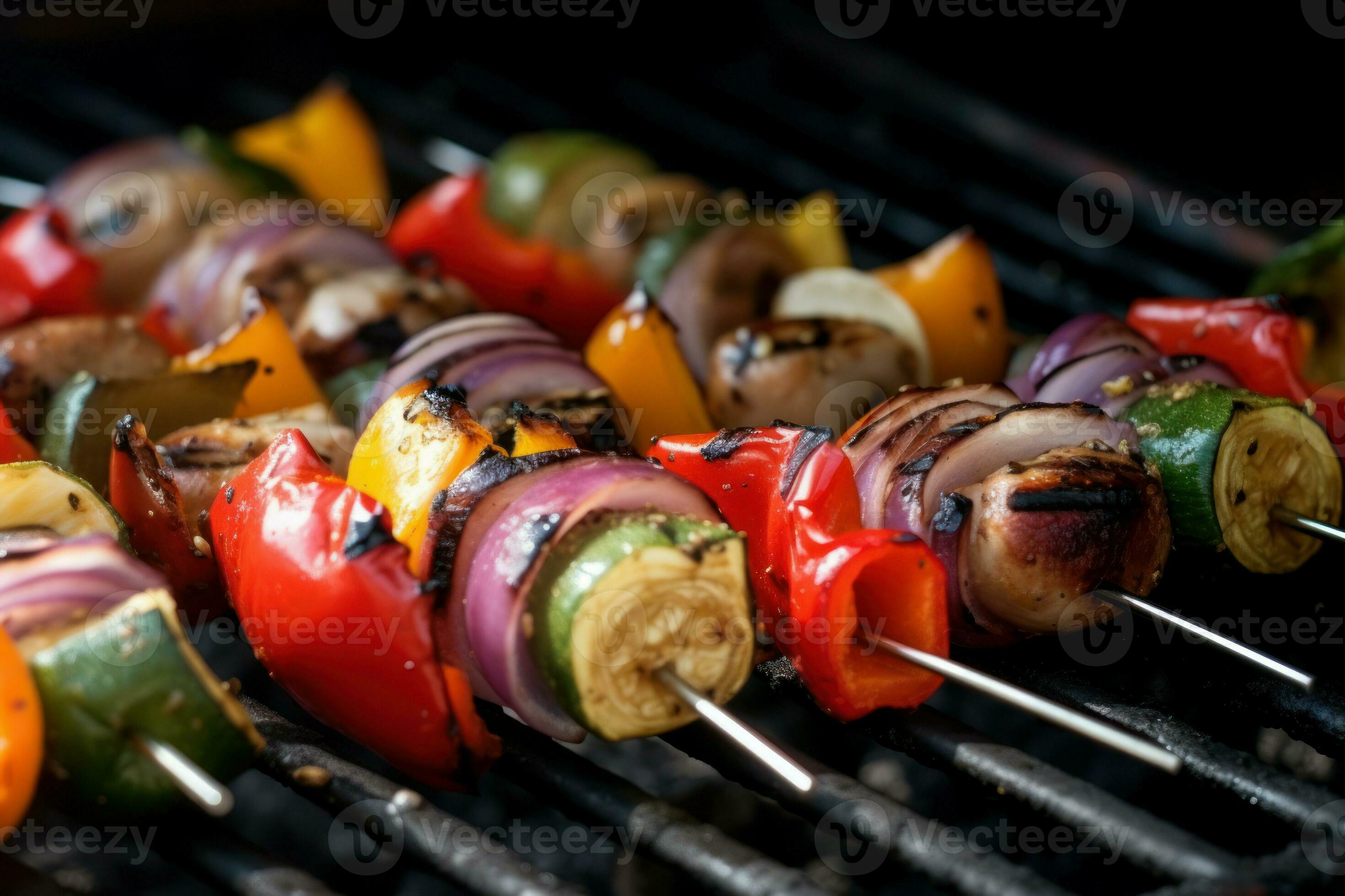 Skewers vegetables grill. Generate Ai 28537877 Stock Photo at Vecteezy
