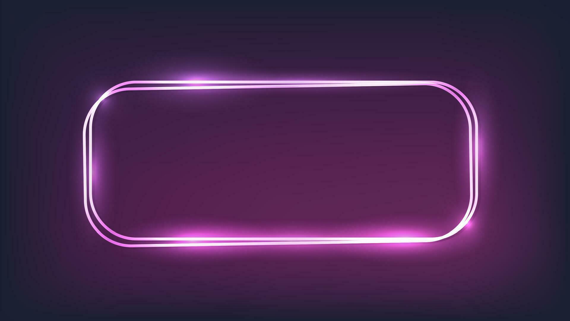 Neon double rounded rectangular frame 28538134 Vector Art at Vecteezy