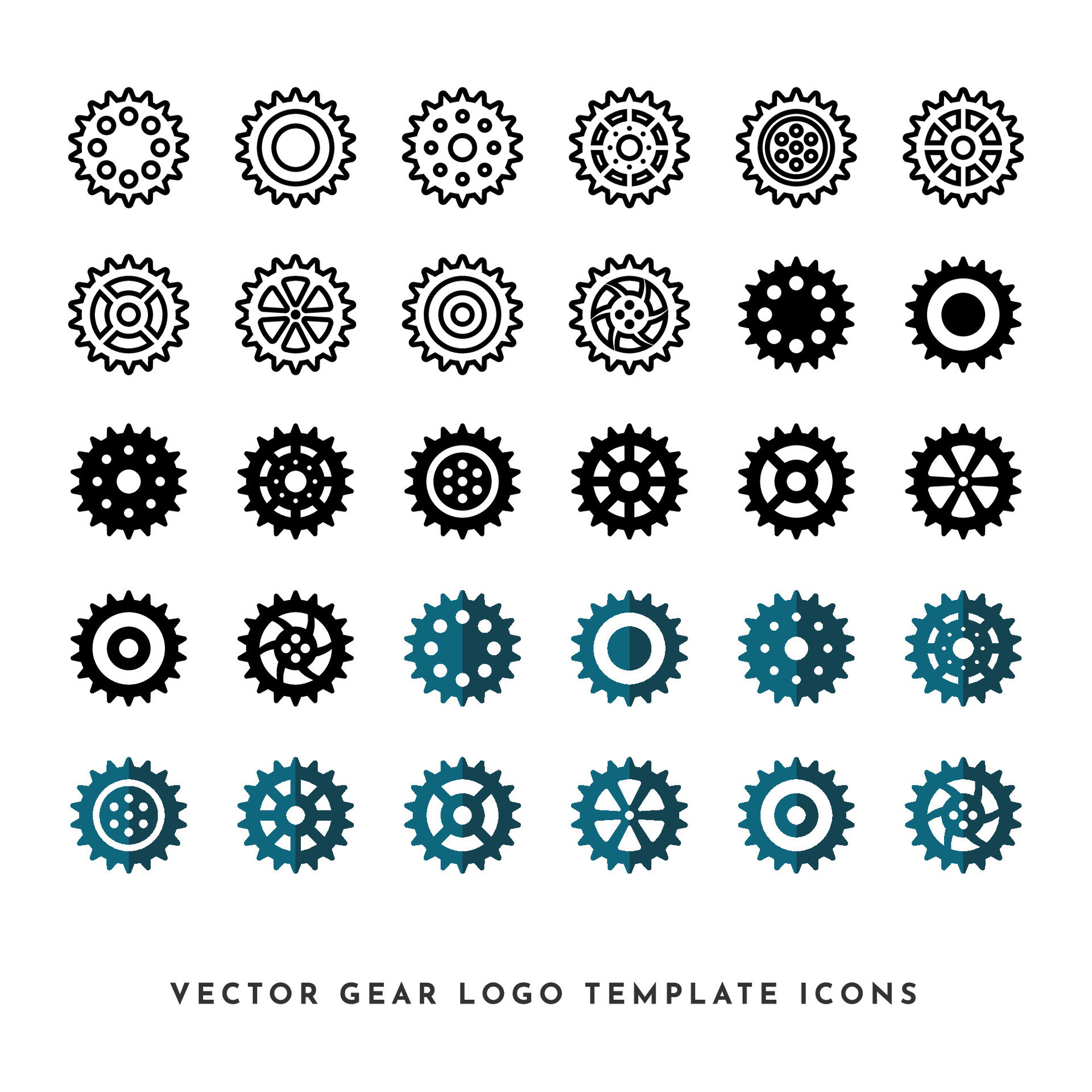 Vector Gear Icon Collection 28540075 Vector Art at Vecteezy