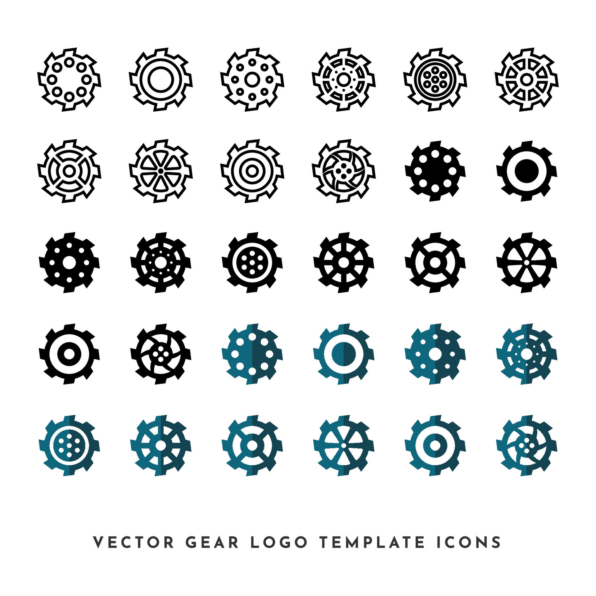 Vector Gear Icon Collection 28540088 Vector Art at Vecteezy