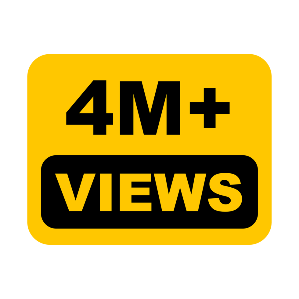 4M, 4M Views, 4M Views Png 28542106 PNG
