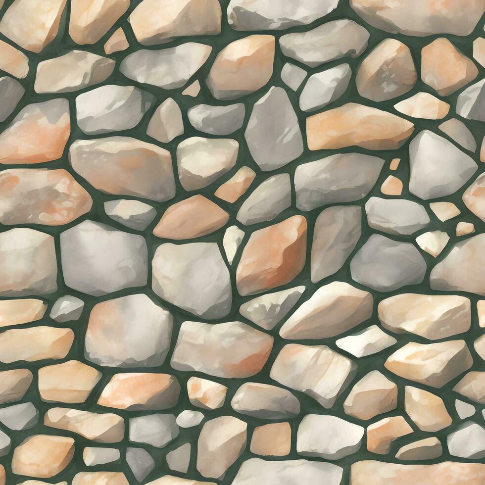 Cobble Stone Texture Seamless Pattern Detailed Hand Drawn Painting ... Cobble Stone Texture Seamless Pattern Detailed Hand Drawn Painting ...