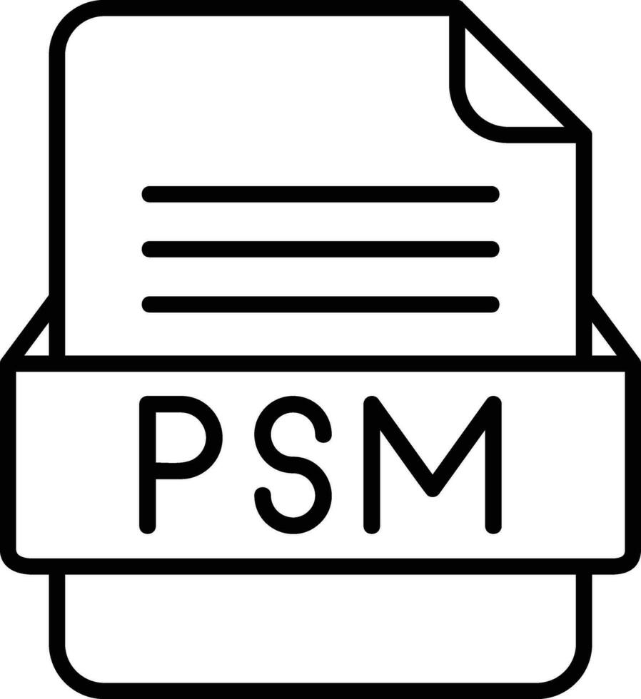 Psm File Format Line Icon 28550509 Vector Art At Vecteezy