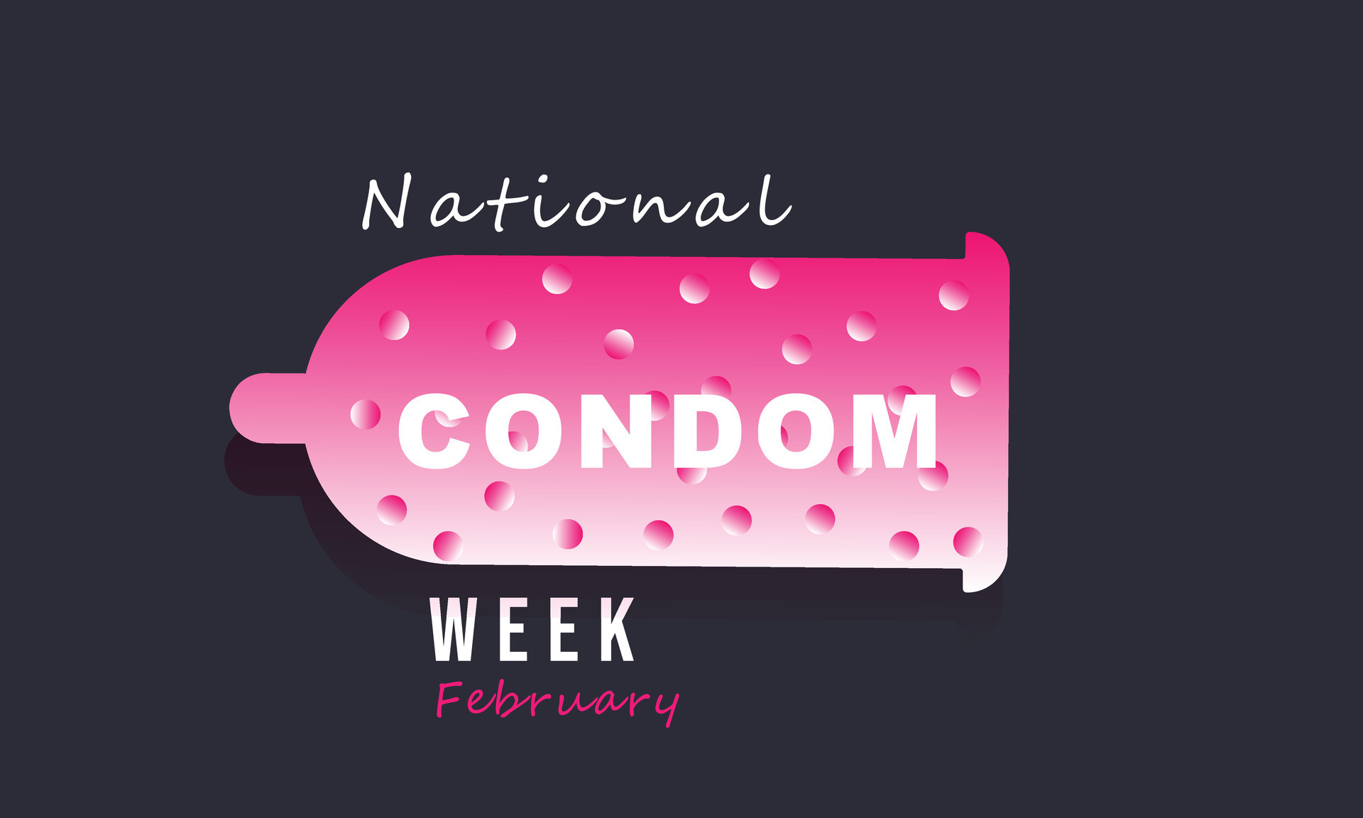 National Condom Week Background Banner Card Poster Template