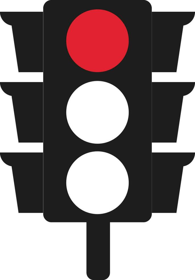 Red Traffic Light vector icon. Traffic signal sign. Stoplight. Road ... Red Traffic Light vector icon. Traffic signal sign. Stoplight. Road ...