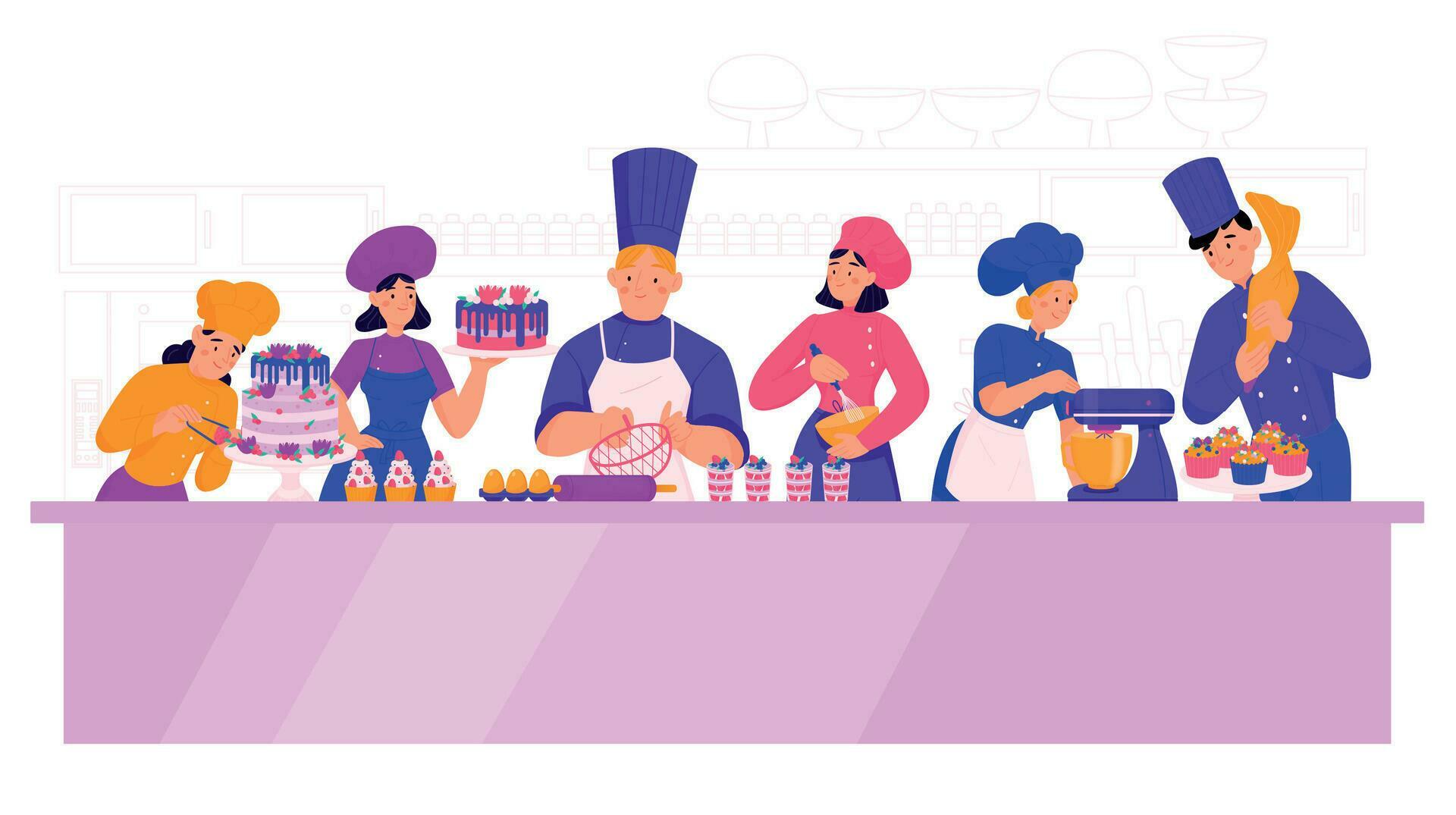 Confectioner Chefs Contest Composition 28571471 Vector Art at Vecteezy Confectioner Chefs Contest Composition 28571471 Vector Art at Vecteezy