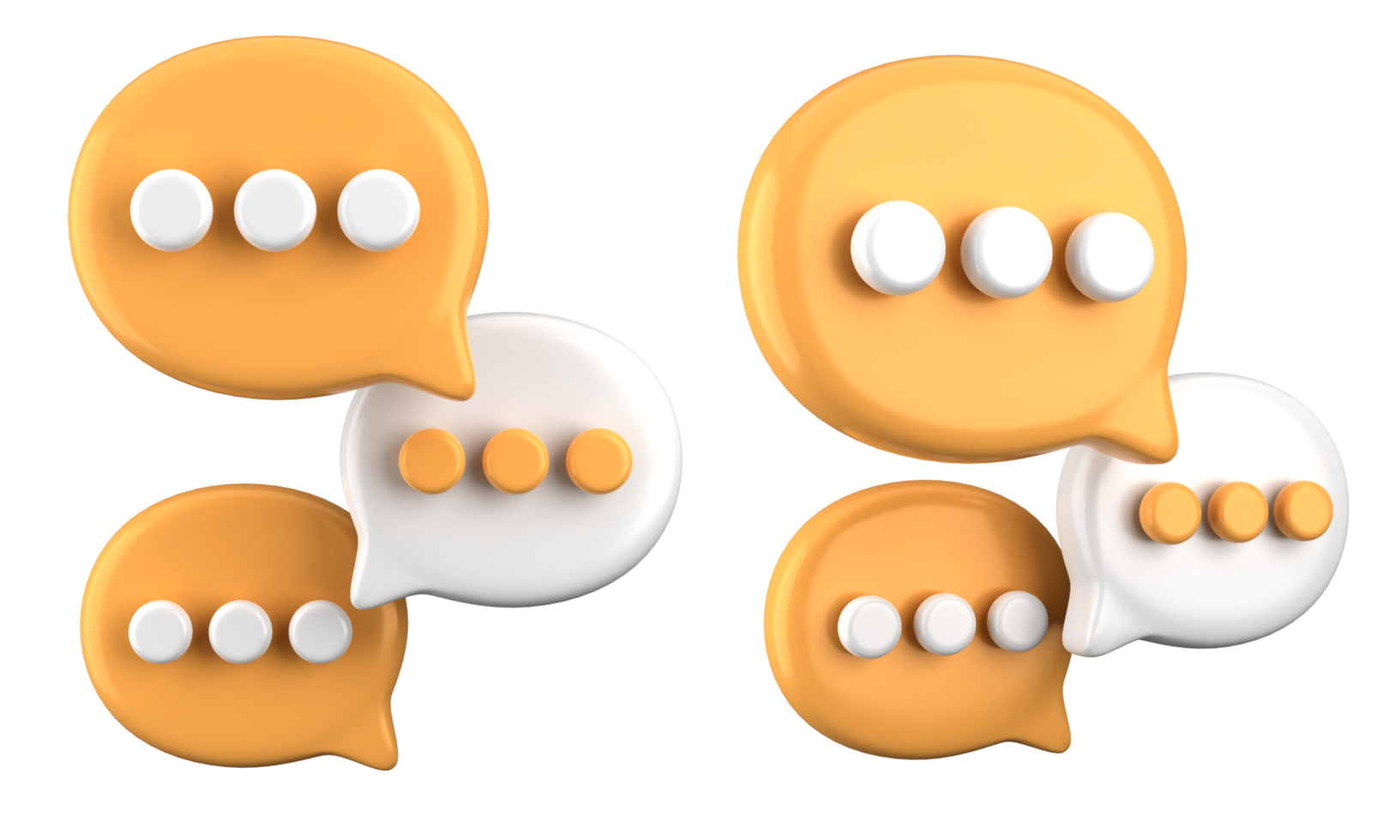 3d rendering of Speech bubble messages, bell notification, social media ...