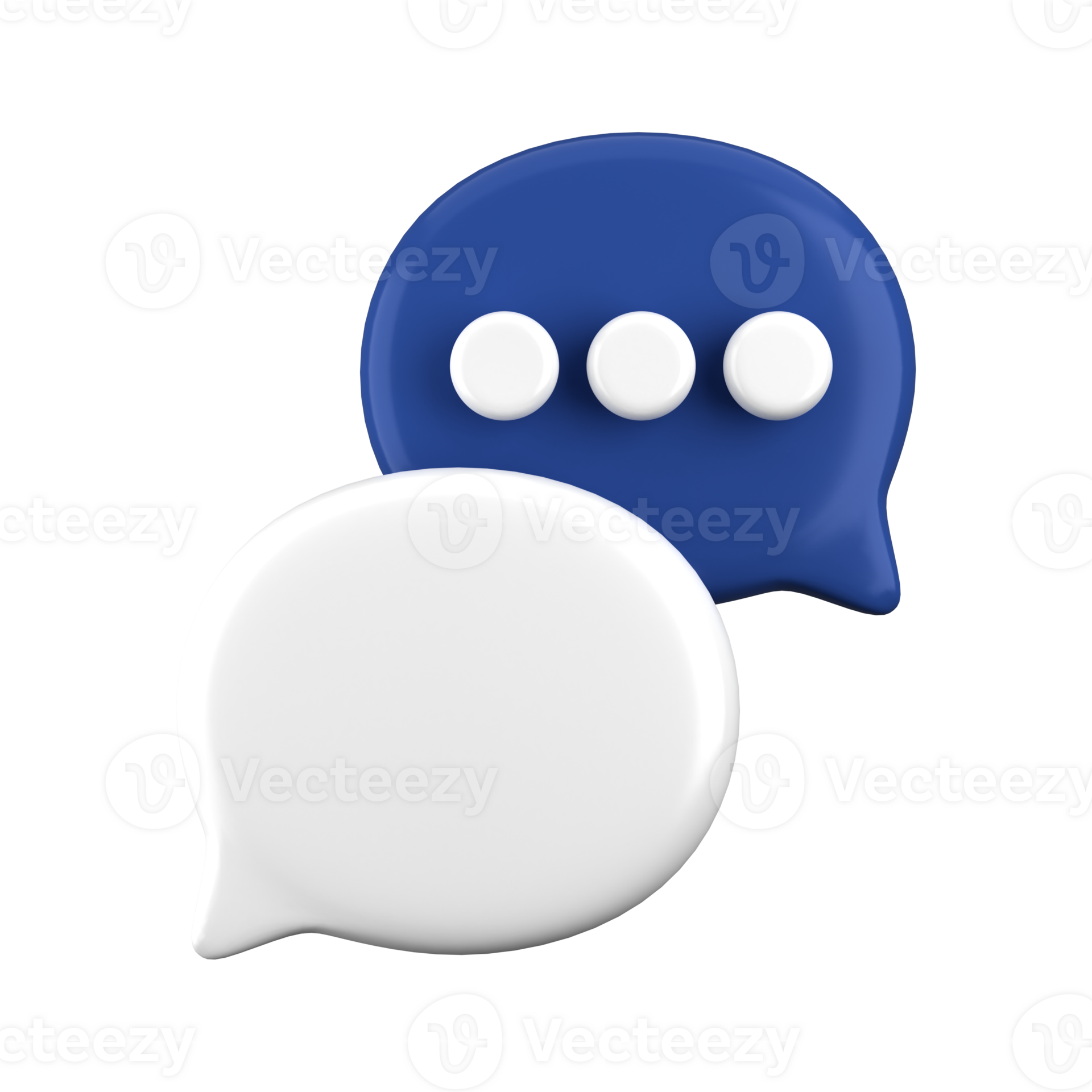 3d rendering of Speech bubble messages, bell notification, social media ...