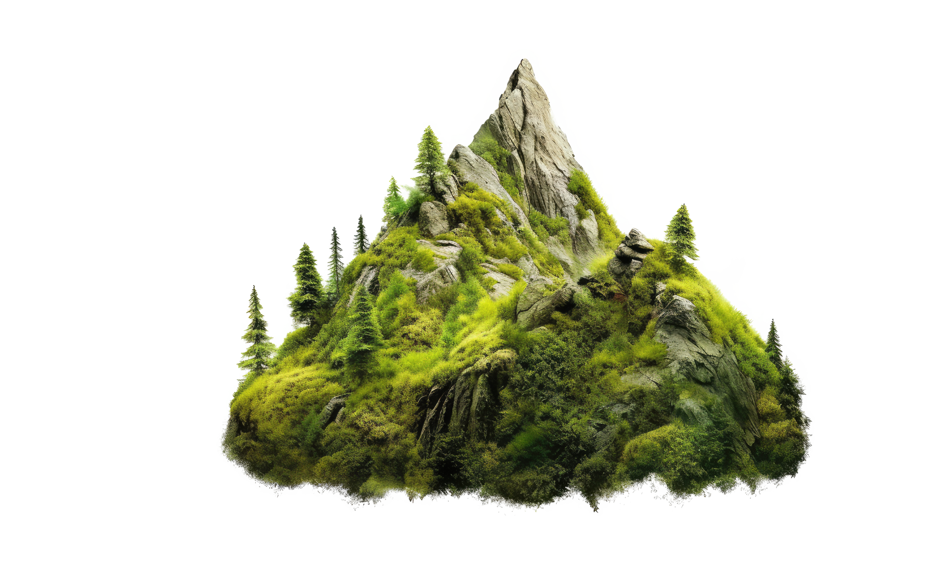 mountain green moss . AI Generated 28574110 PNG