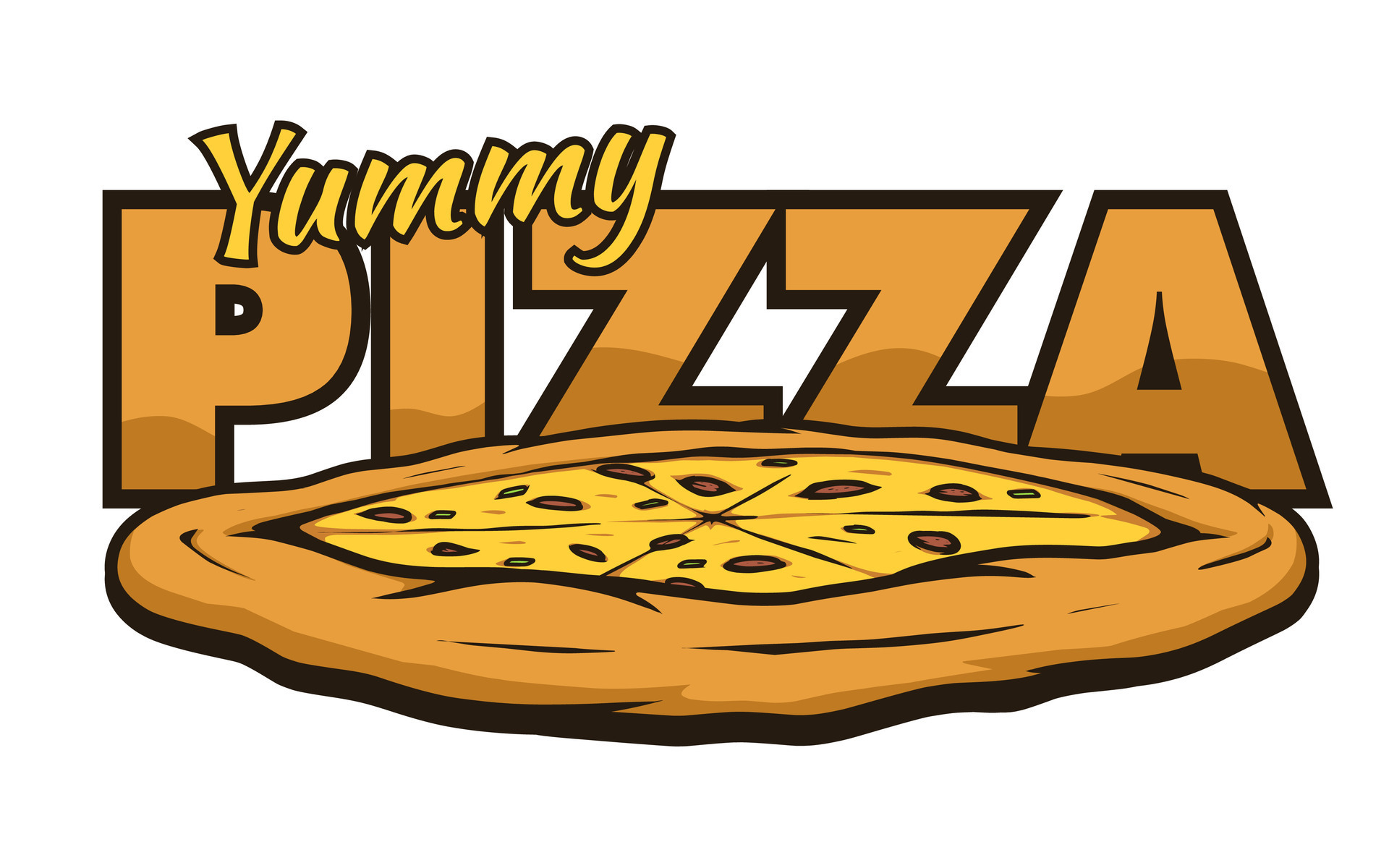 Yummy pizza vector design template 28575429 Vector Art at Vecteezy