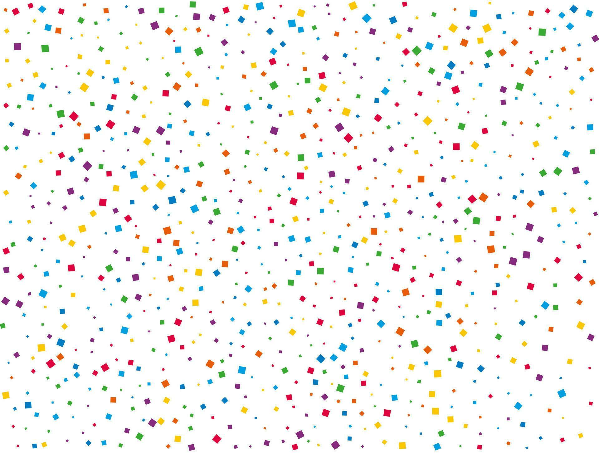 Rainbow Squares Confetti. Rainbow glitter confetti background. Bright festive texture. Vector ...