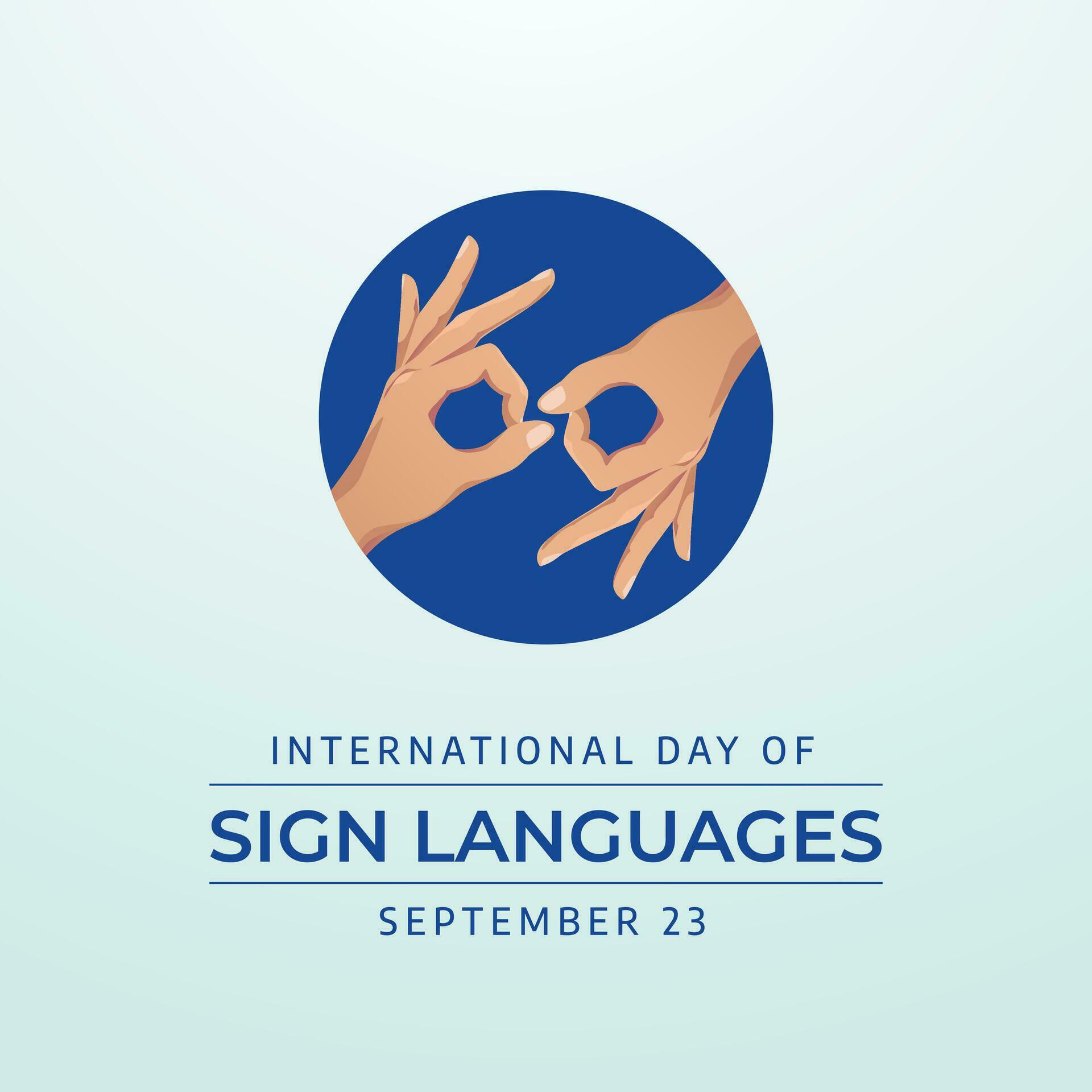 International Day of Sign Languages design template good for ...