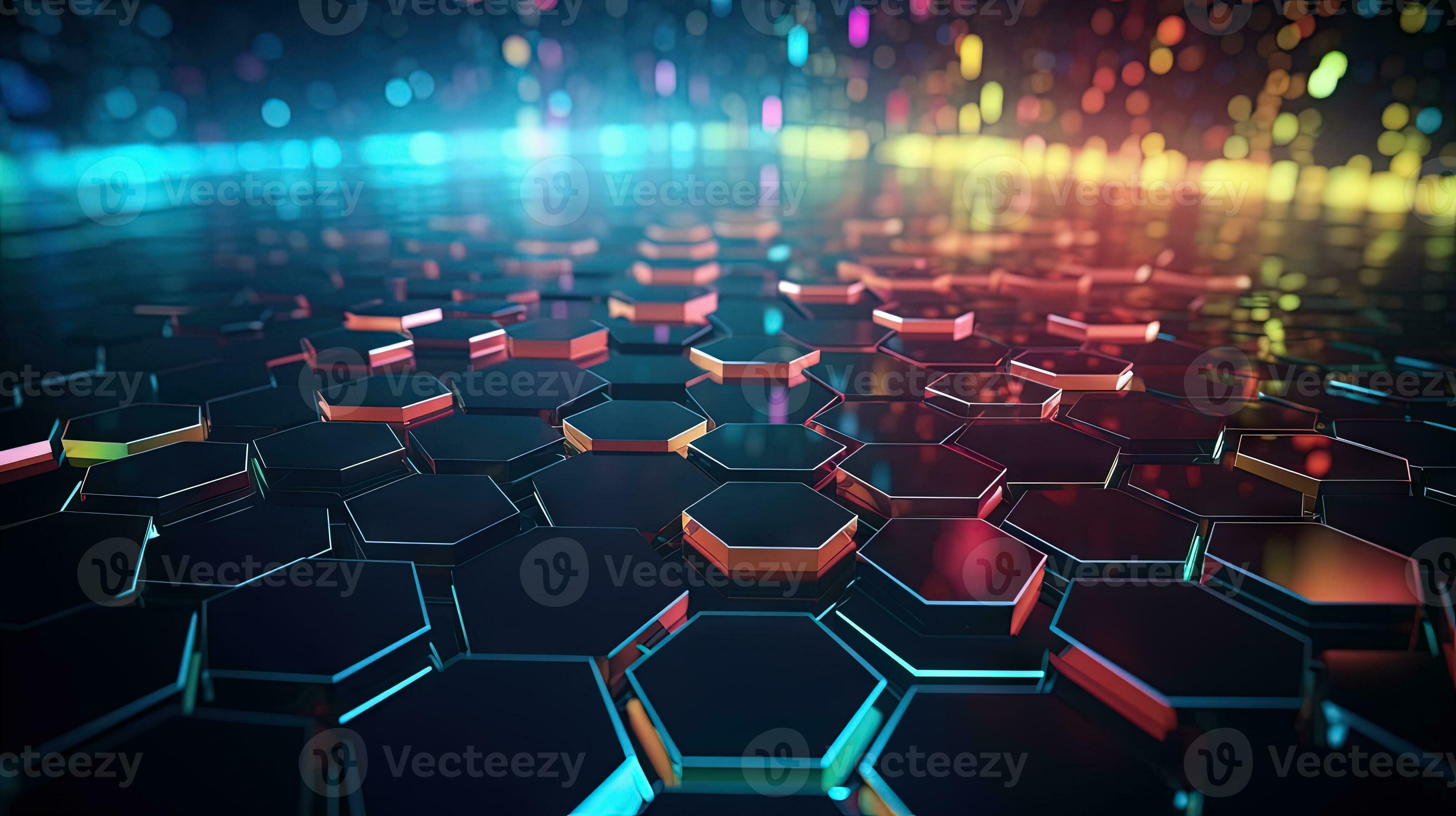 Abstract background with hexagonal tiles. Tech styled hex pattern ...