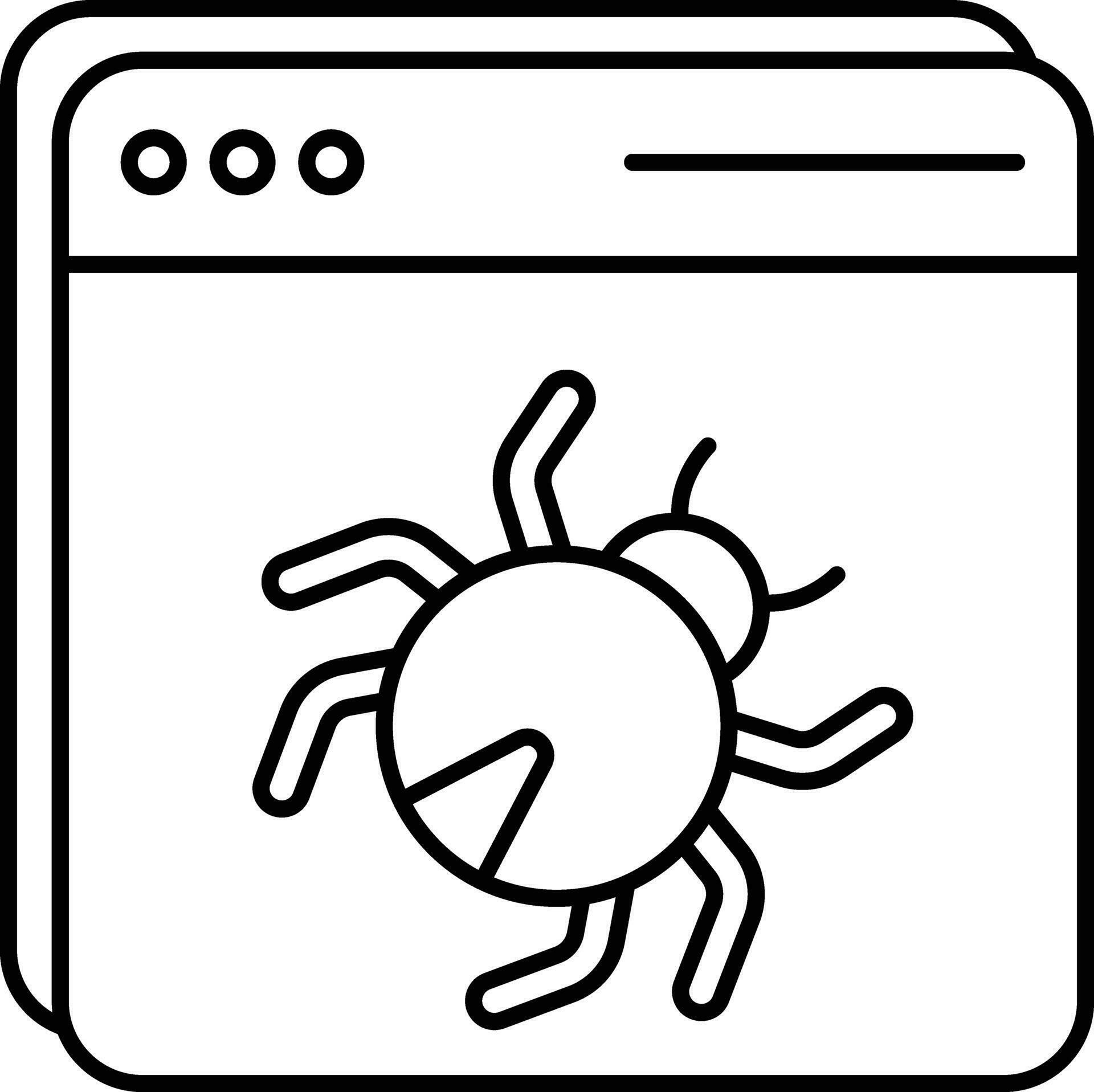 web bug line icon design style 28578028 Vector Art at Vecteezy