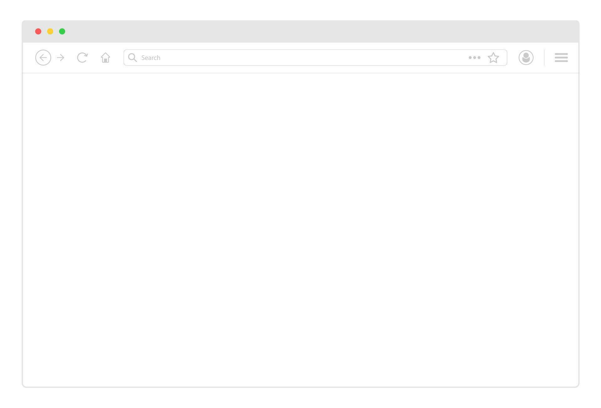 Browser window. White website mockup. Internet blank page. Isolated ...