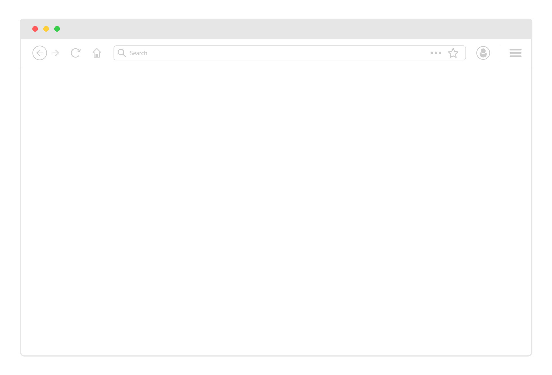 Browser window. White website mockup. Internet blank page. Isolated ...
