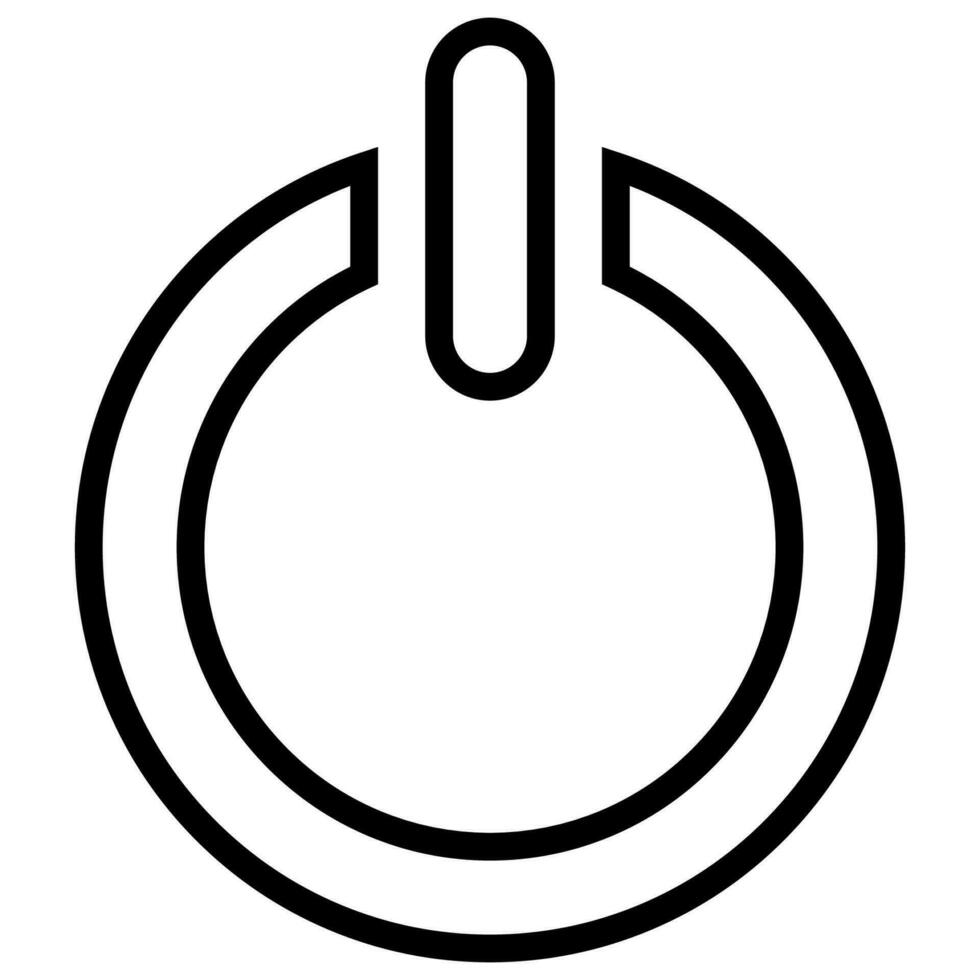 Power button. Outline power on and off. Shut down sign. Start and stop 28579146 Vector Art at ...