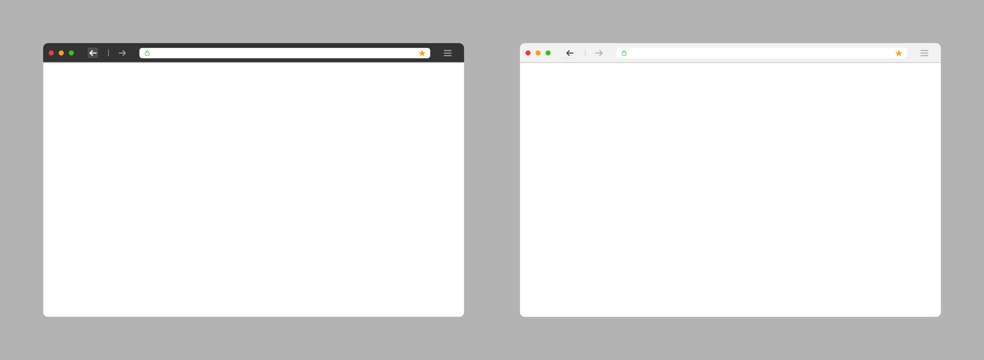 Web browser. Black and white template. Browser window with blank page ...