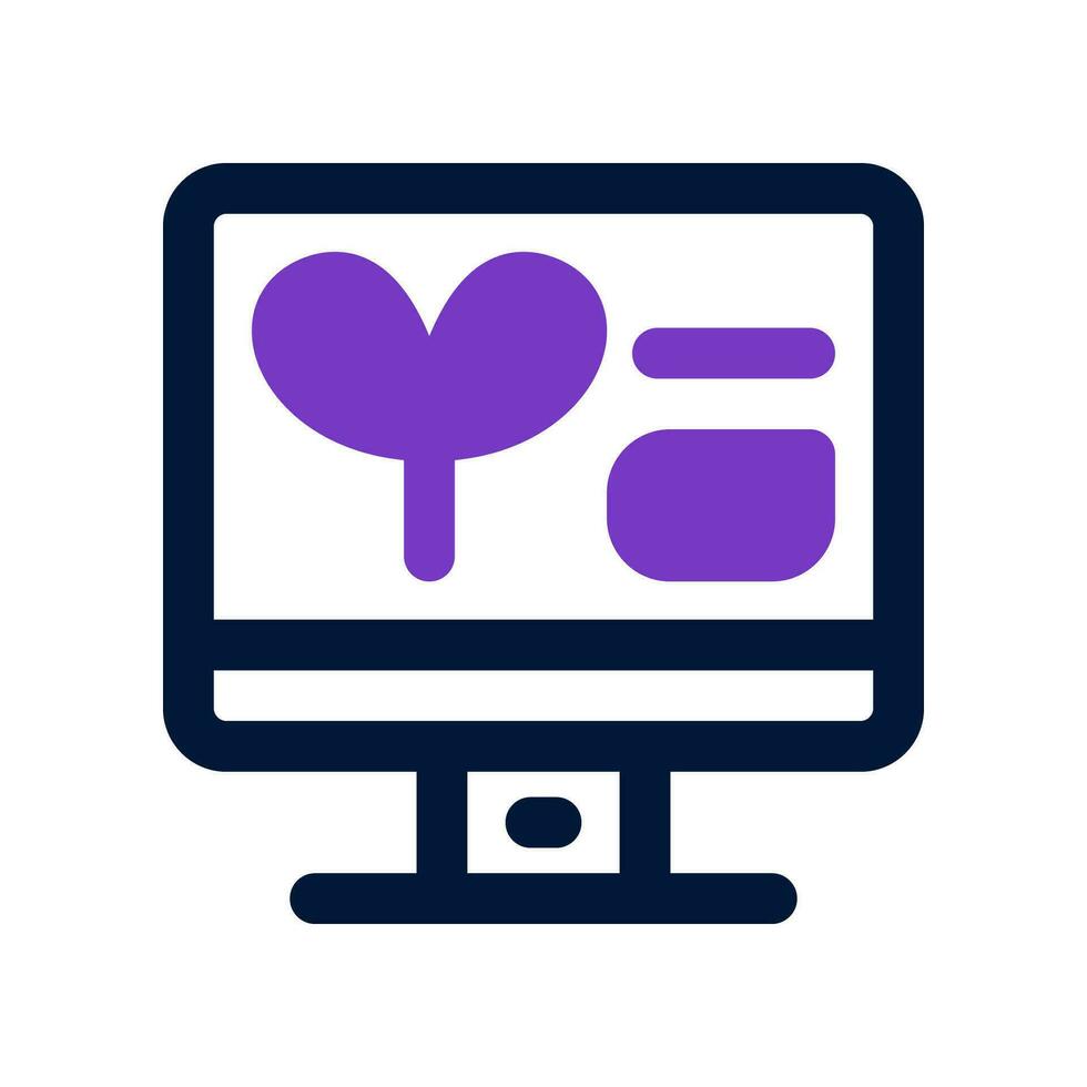 monitoring dual tone icon. vector icon for your website, mobile ...