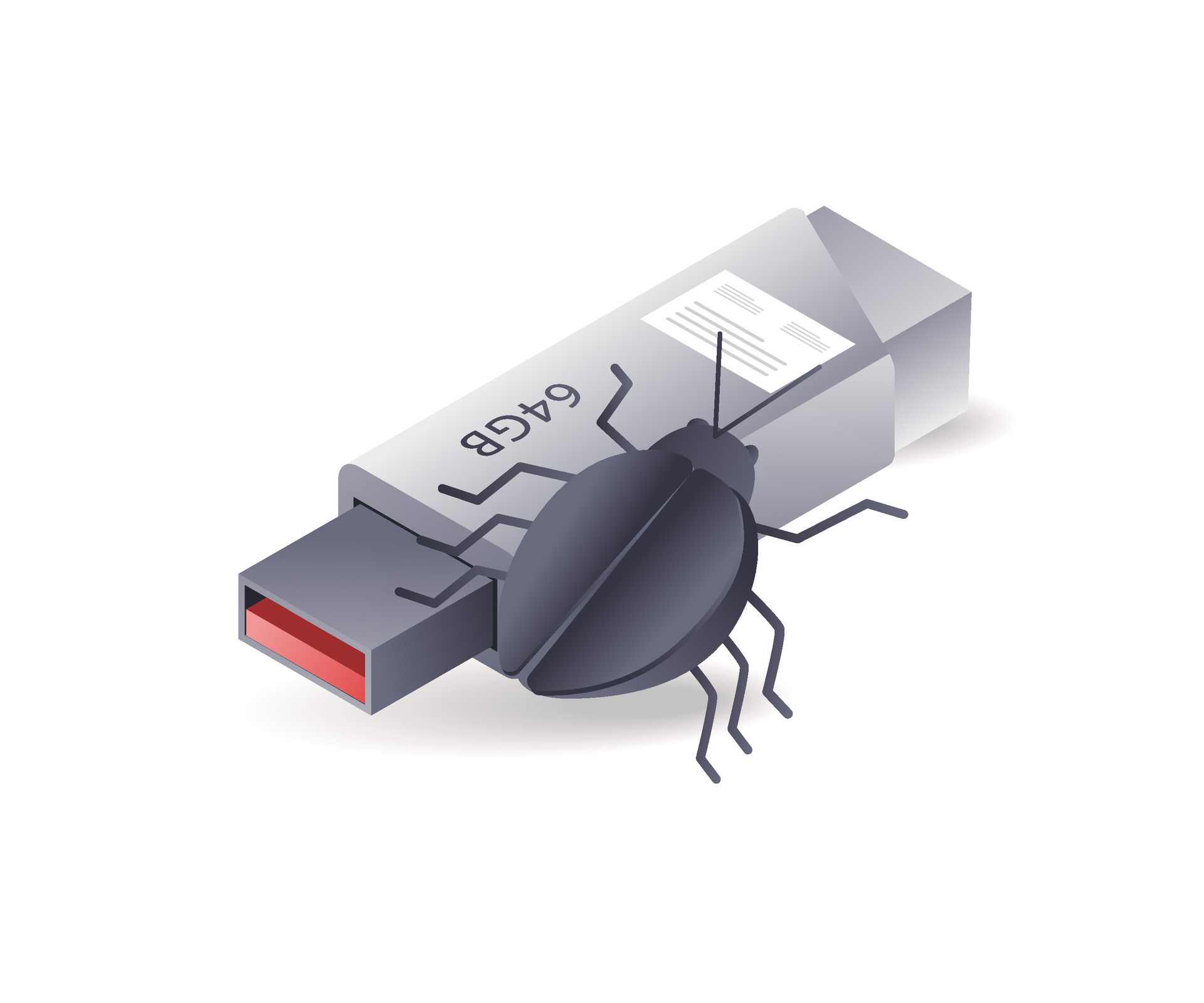 Malware viruses attack flash disk data 28583238 Vector Art at Vecteezy