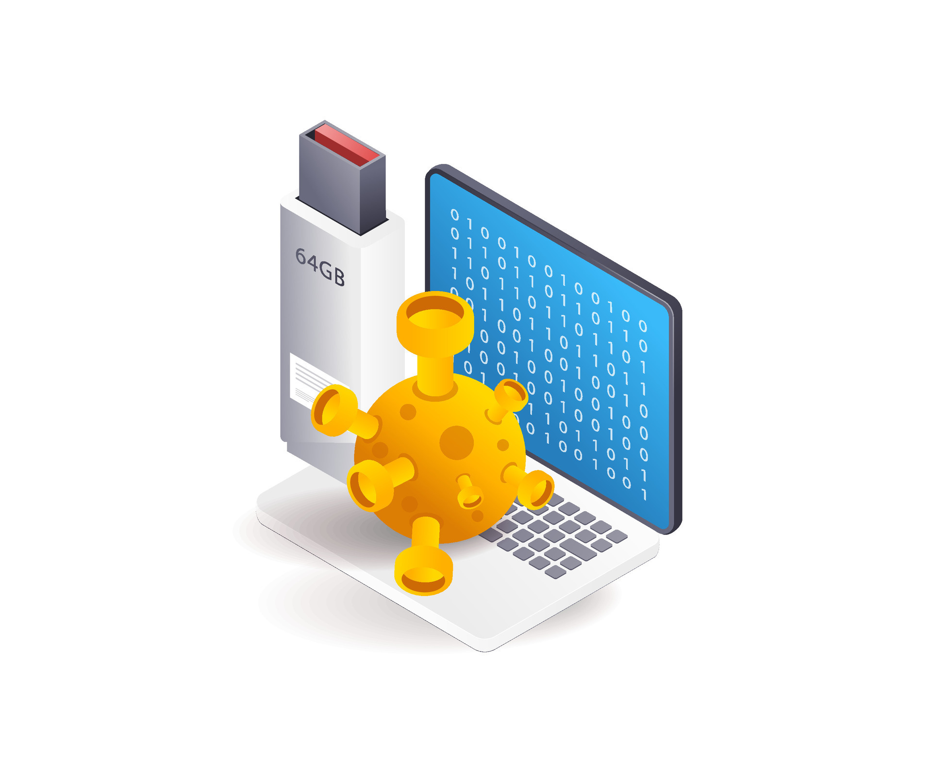 Computer data malware virus attack 28583337 Vector Art at Vecteezy