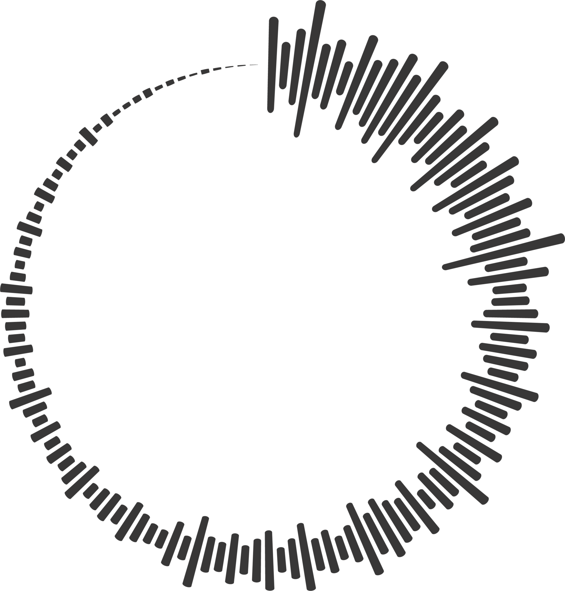Circle sound wave. Audio music equalizer. Round circular icon. Spectrum radial pattern and ...