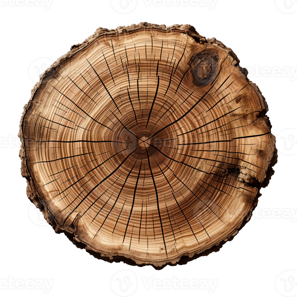 Tree trunk cross section isolated on transparent background, created ... Tree trunk cross section isolated on transparent background, created ...