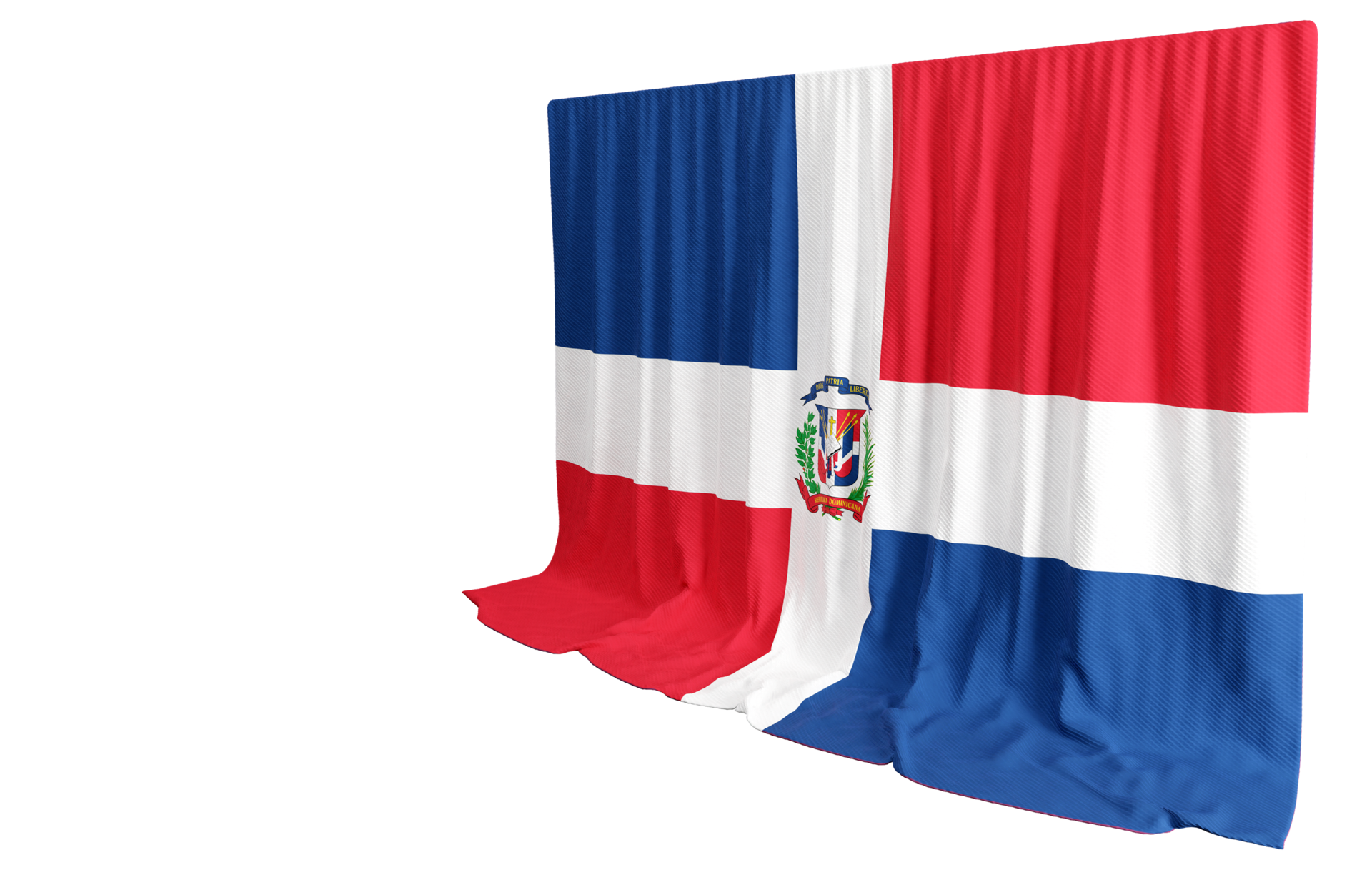 Dominican Flag Curtain In 3d Rendering Reflecting Dominican Unity 28584810 Png