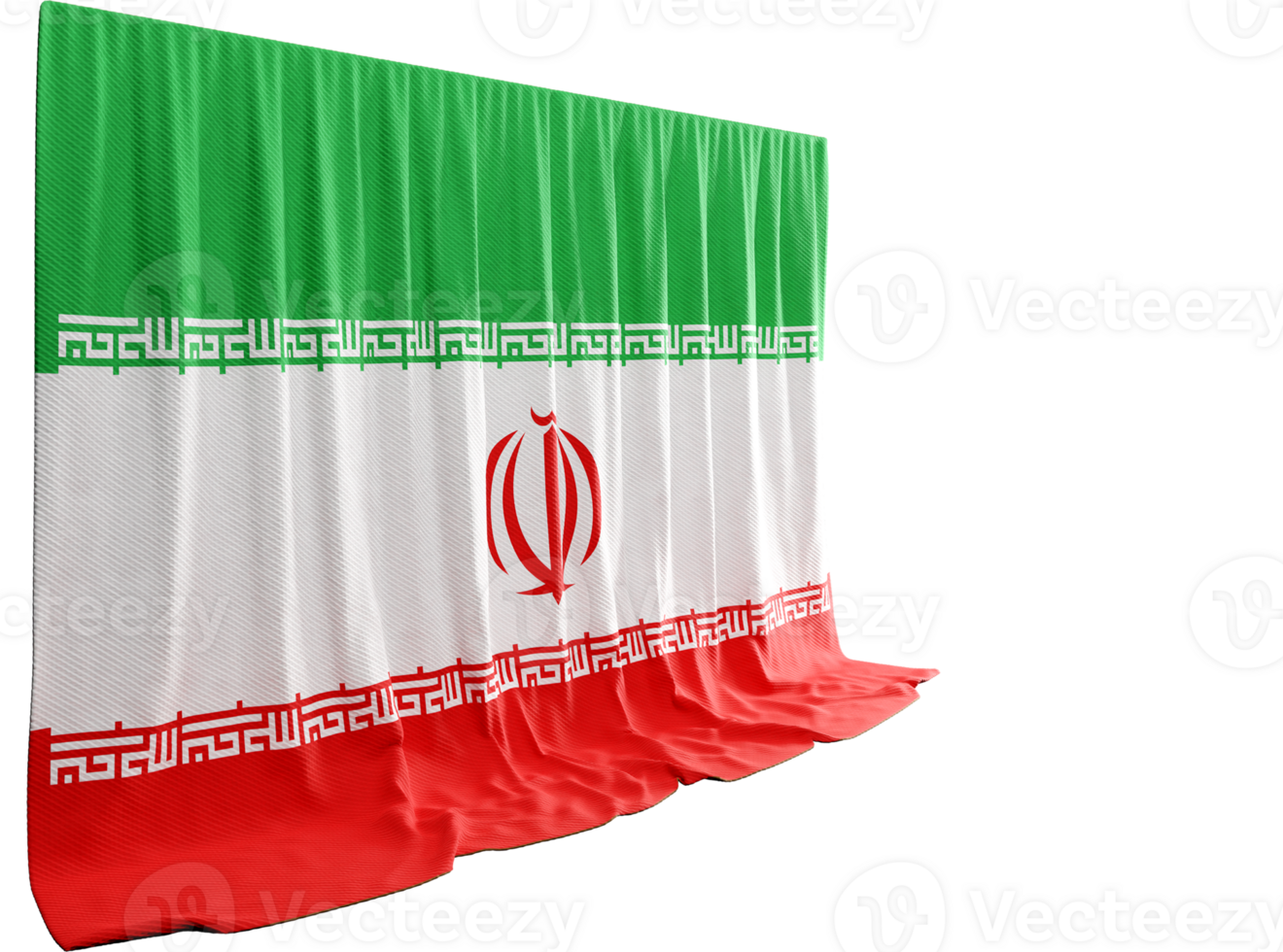 Iran Flag Curtain In 3d Rendering Reflecting Irans Rich Heritage 28586930 Png