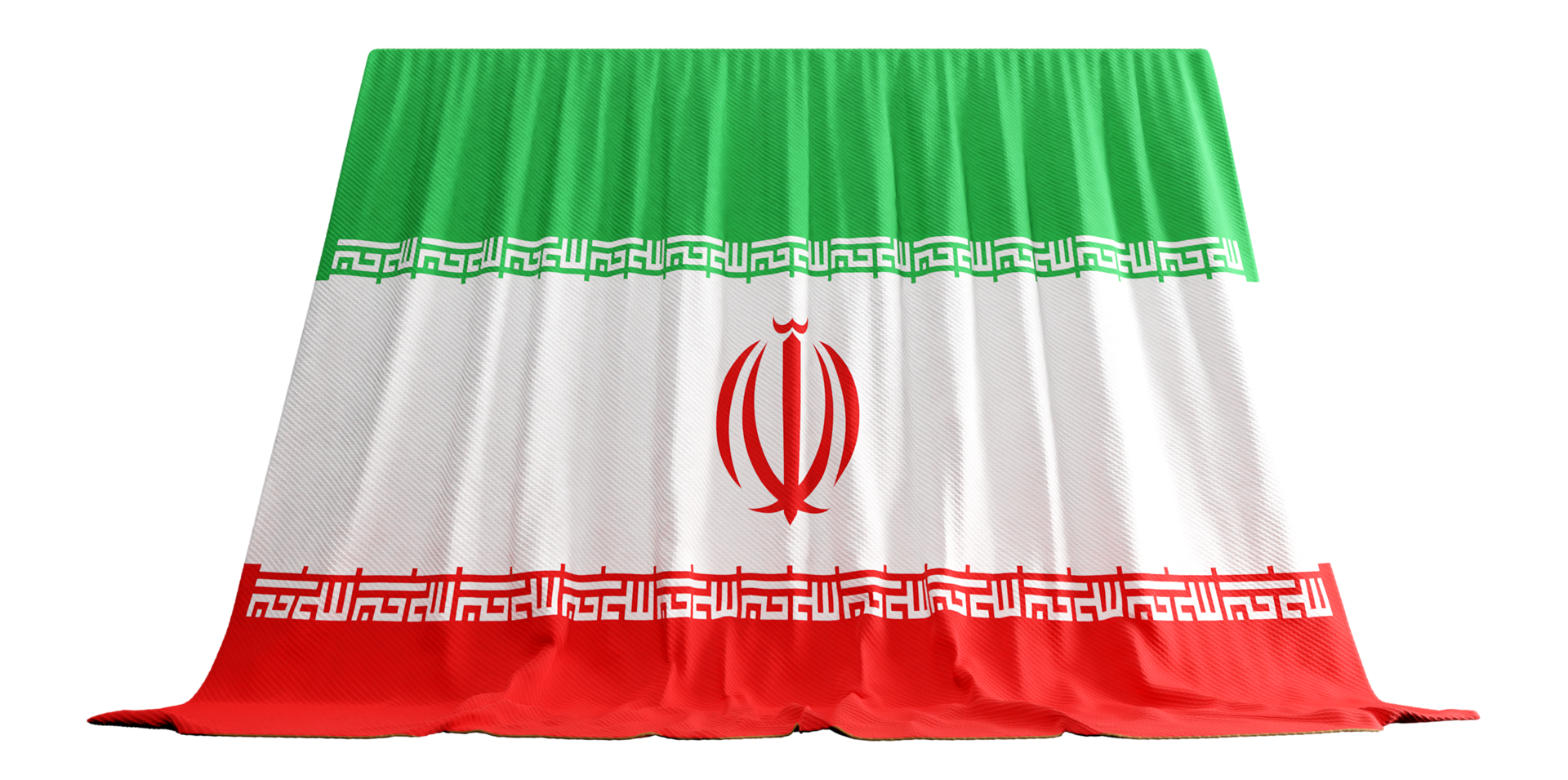 Iran Flag Curtain In 3d Rendering Reflecting Irans Rich Heritage 28586971 Png