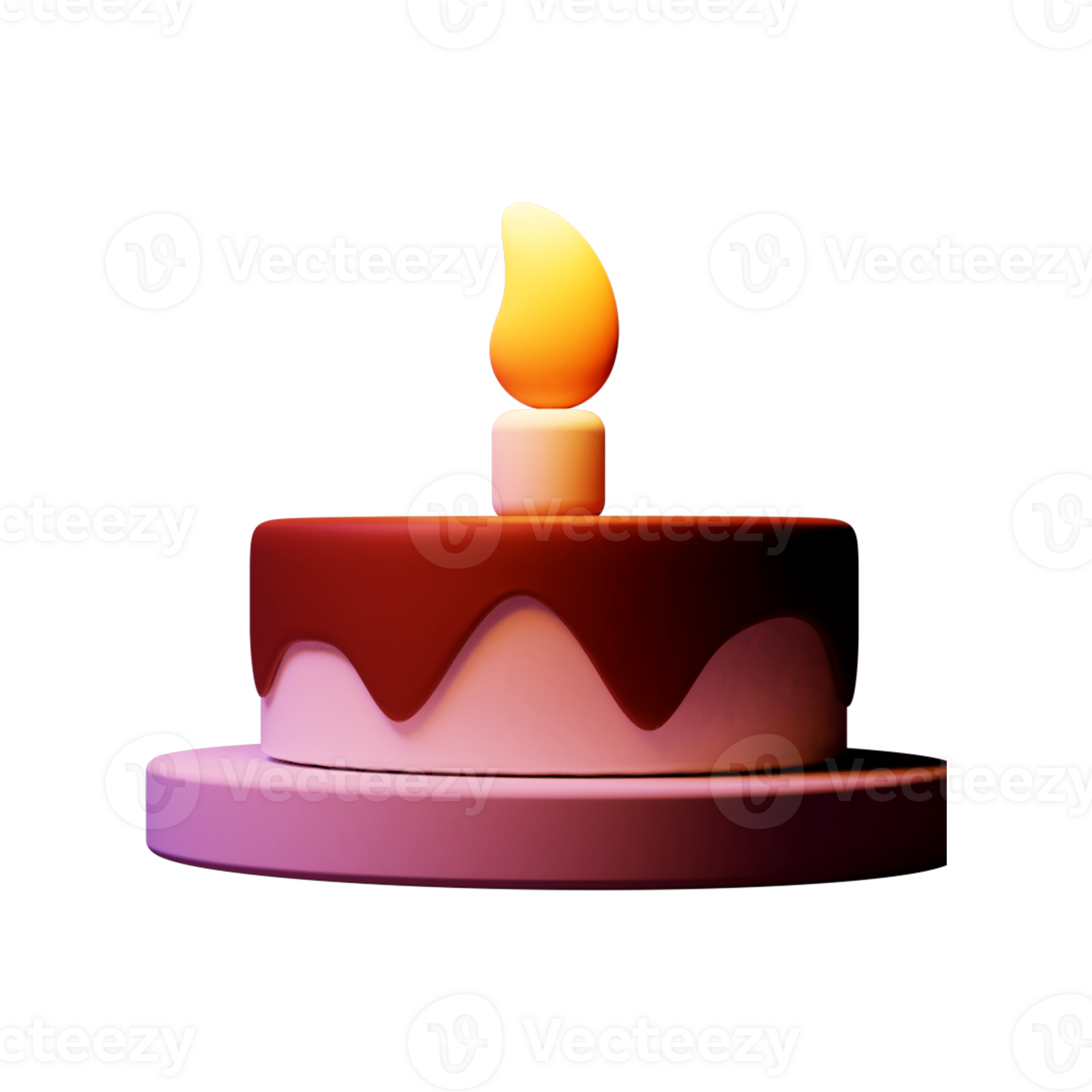 3d Rendering Of Birthday Cake Illustration Or 3d Birthday Cake 28592389 Png