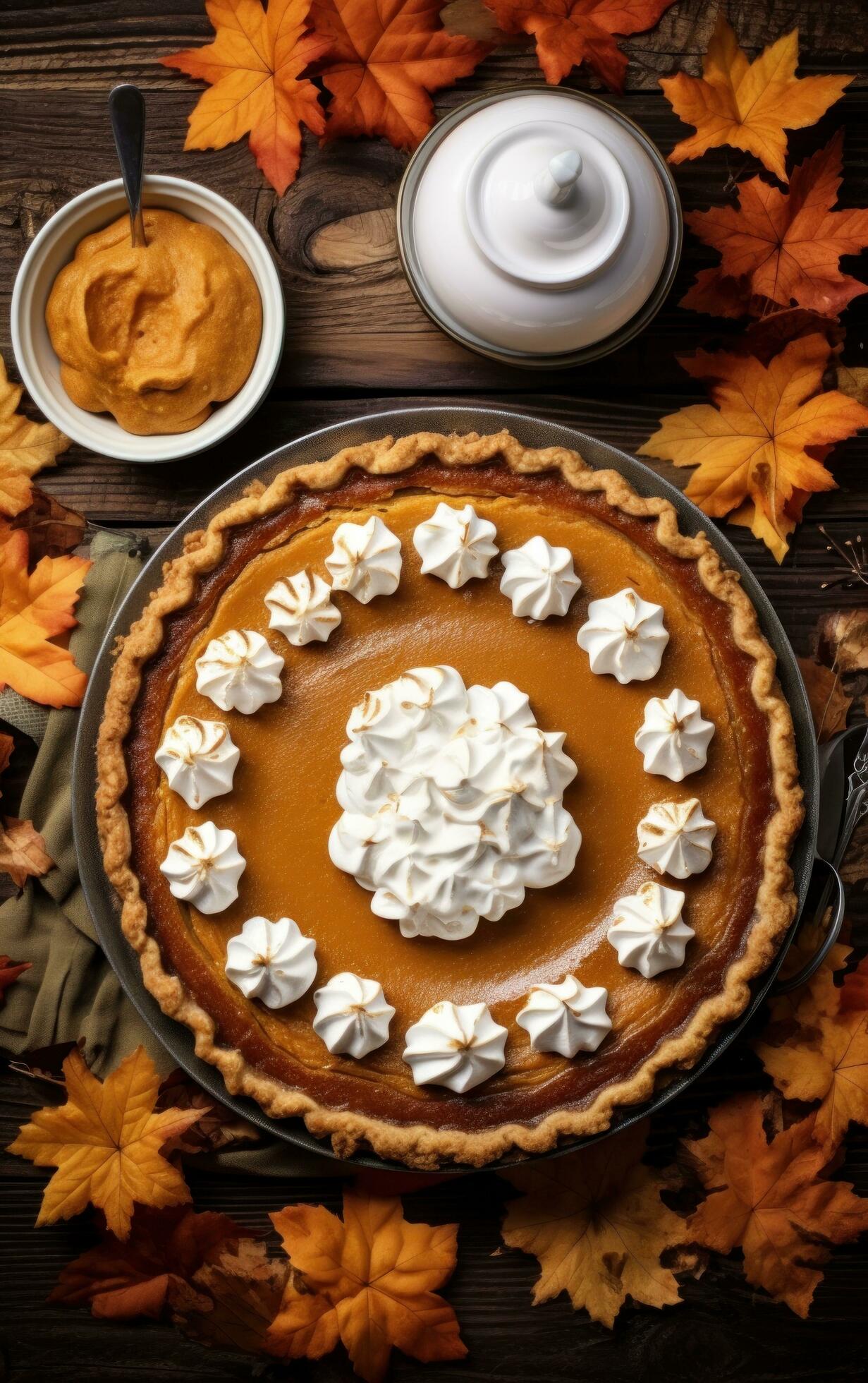 Autumn pumpkin pie 28595671 Stock Photo at Vecteezy