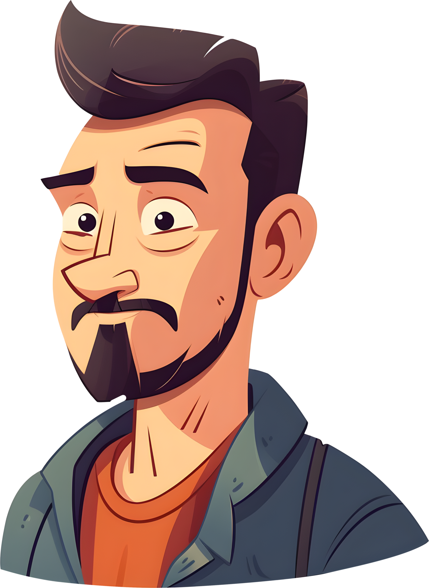 Male Avatar Cartoon Character Png File No Background Ai Generated 28597592 Png