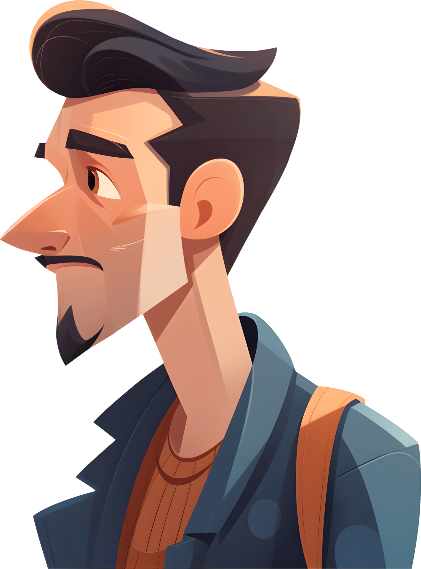 Male Avatar Cartoon Character Ai Generated Png File No Background 28597599 Png